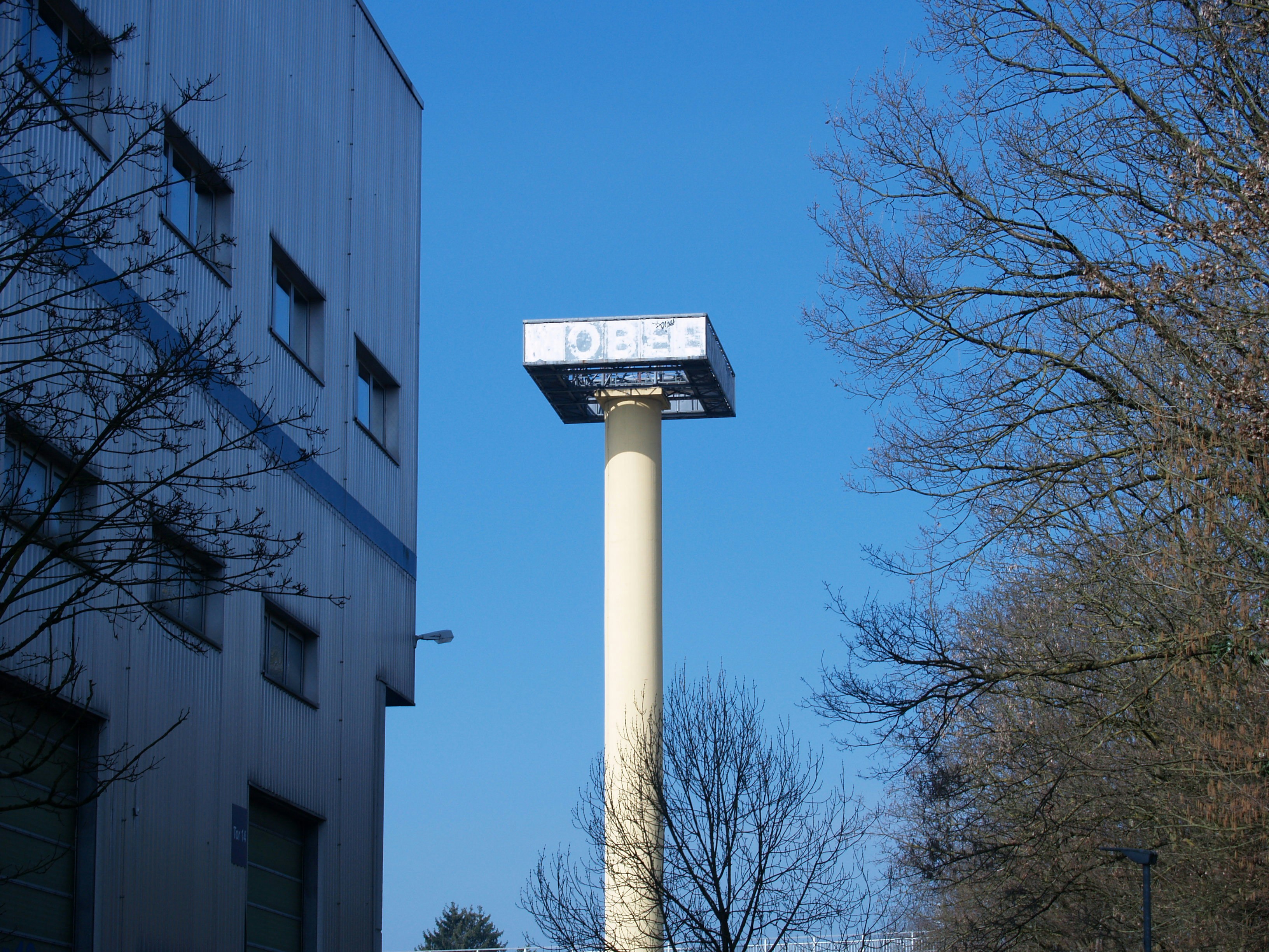 An old advertisement, faded by time.