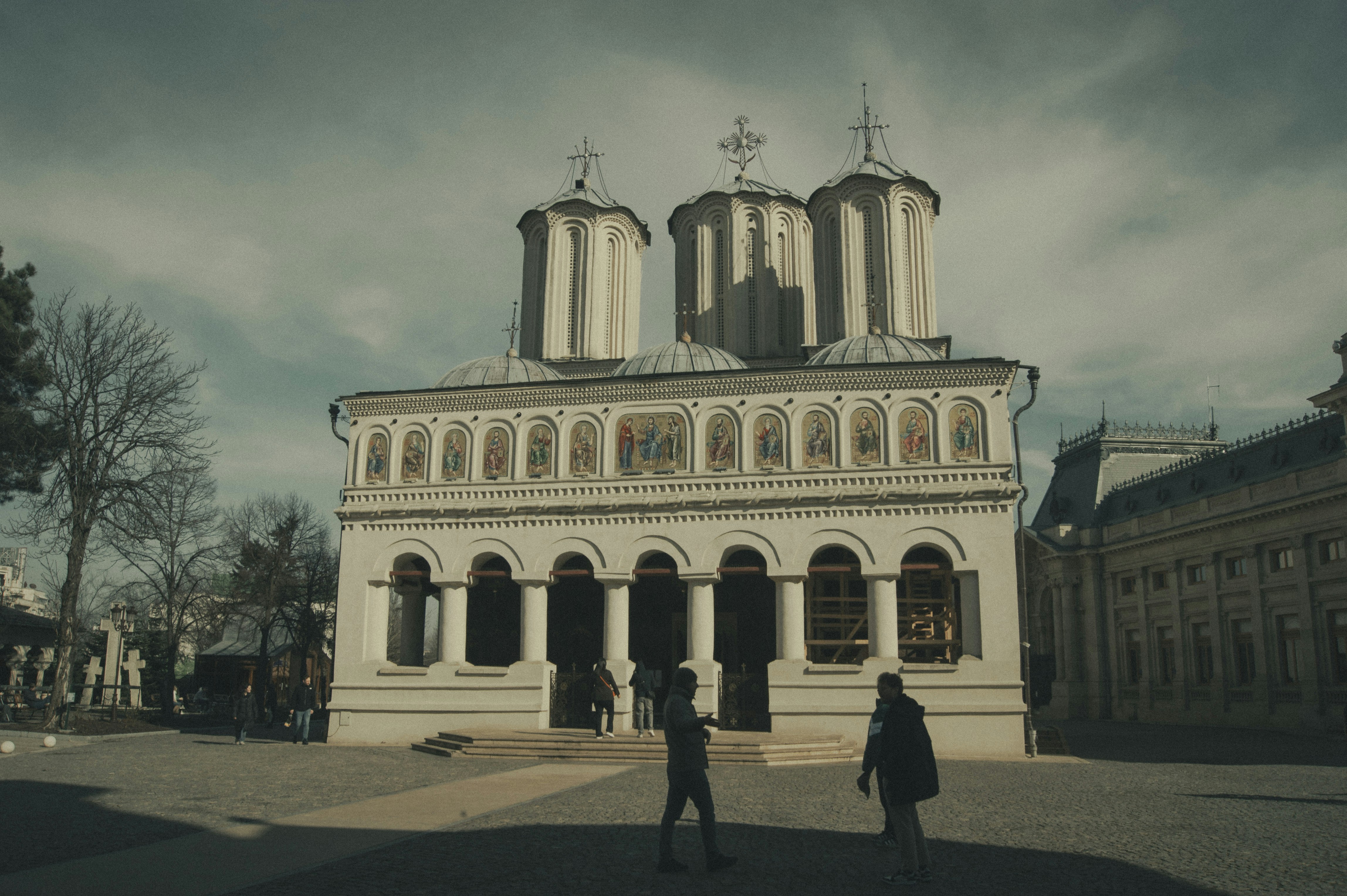 Orthodox Facade in Soft Afternoon Light