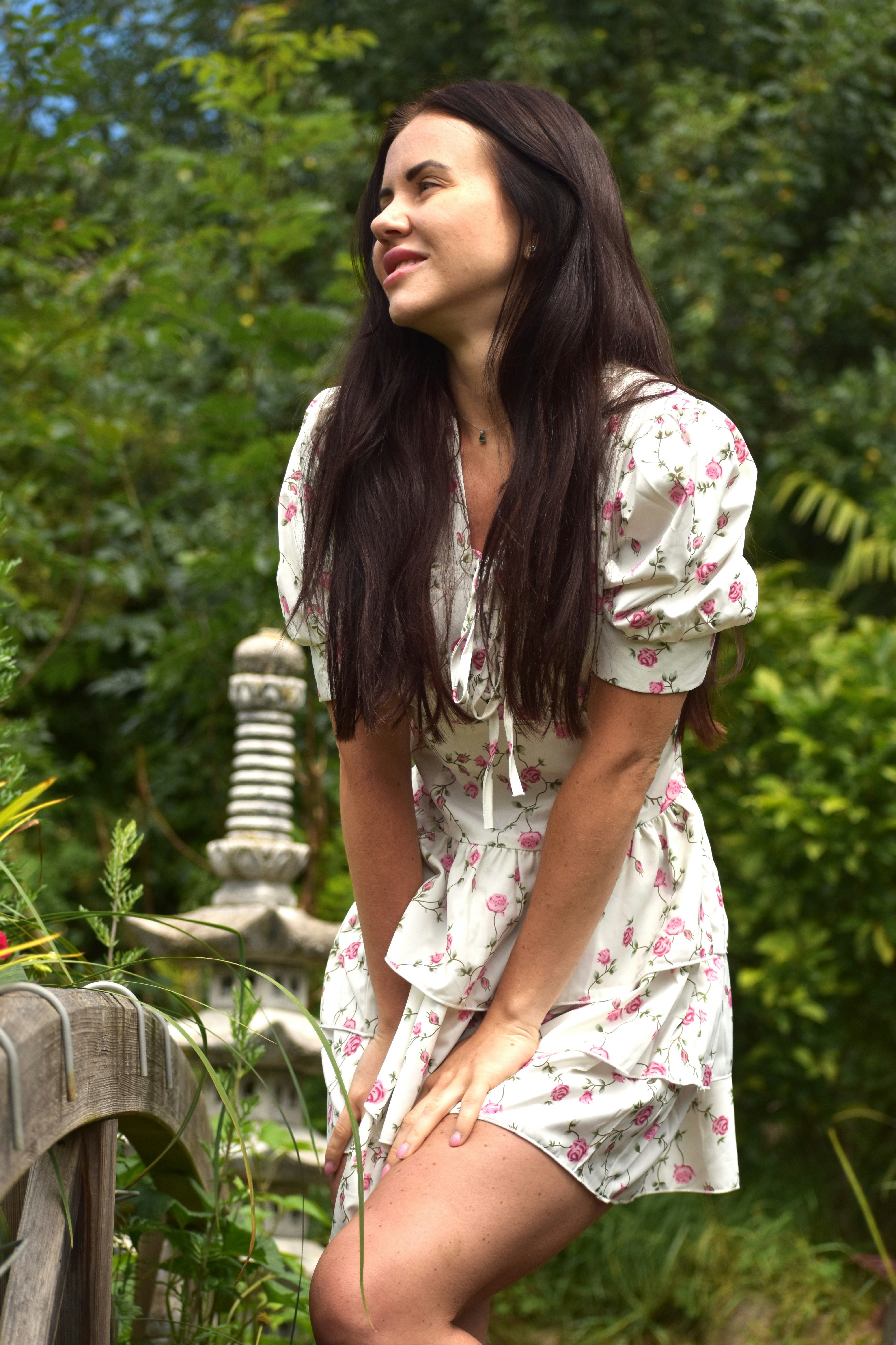 Pastel Floral Portrait in a Garden Reverie