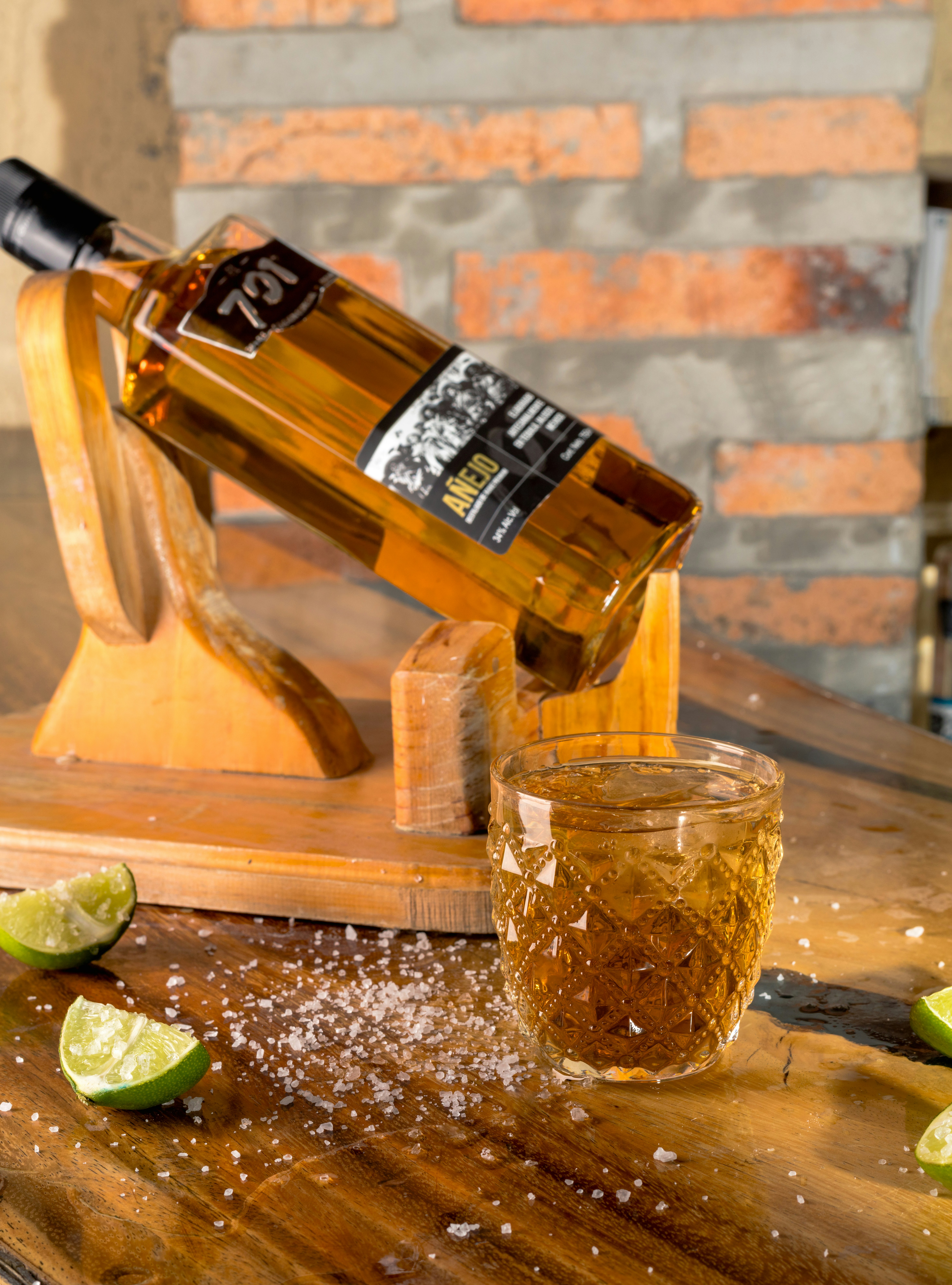 Amber Spirit over the Wooden Bar: A Whiskey Still Life