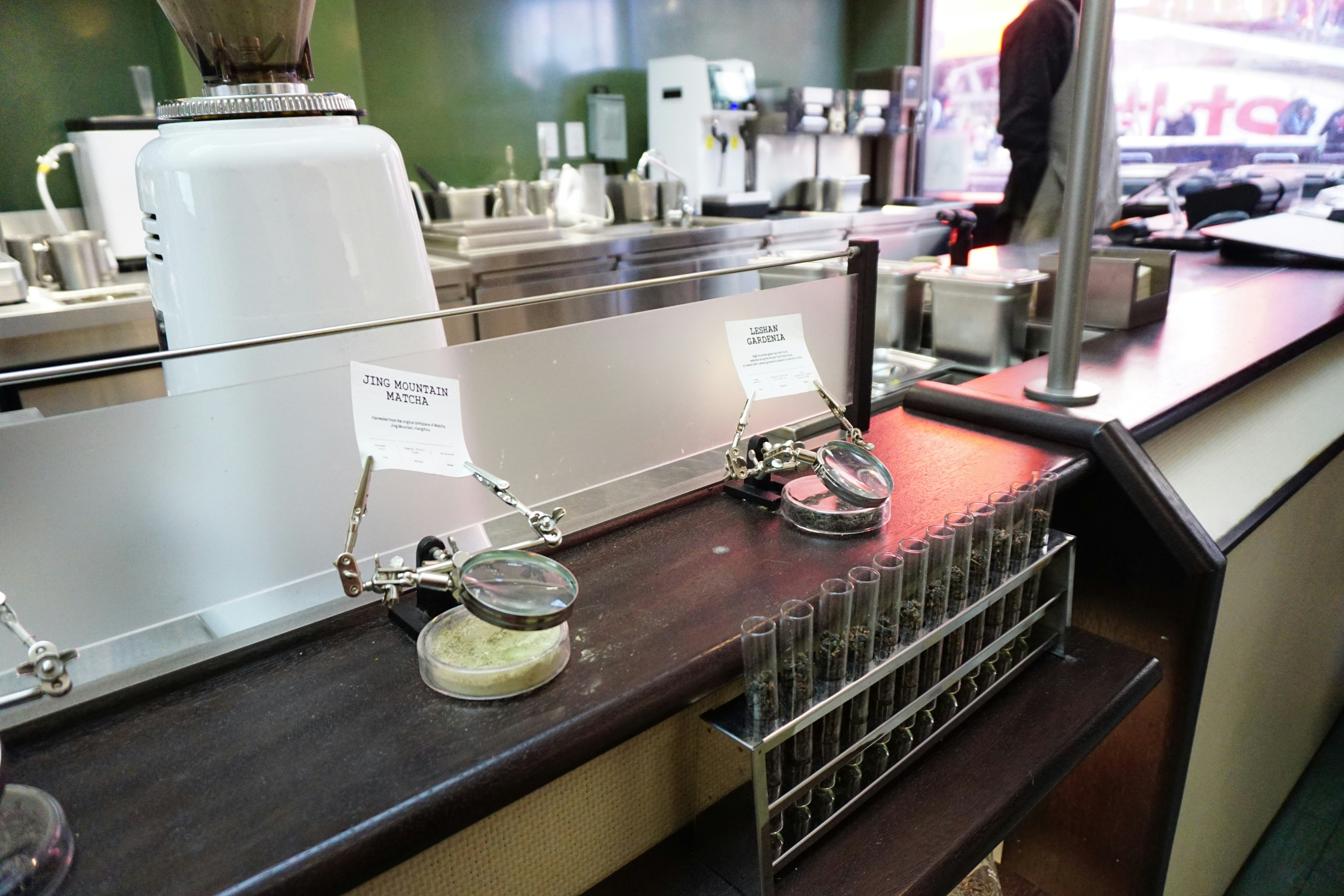 Industrial Tea Station: A Quiet Moment Beneath Stainless Steel