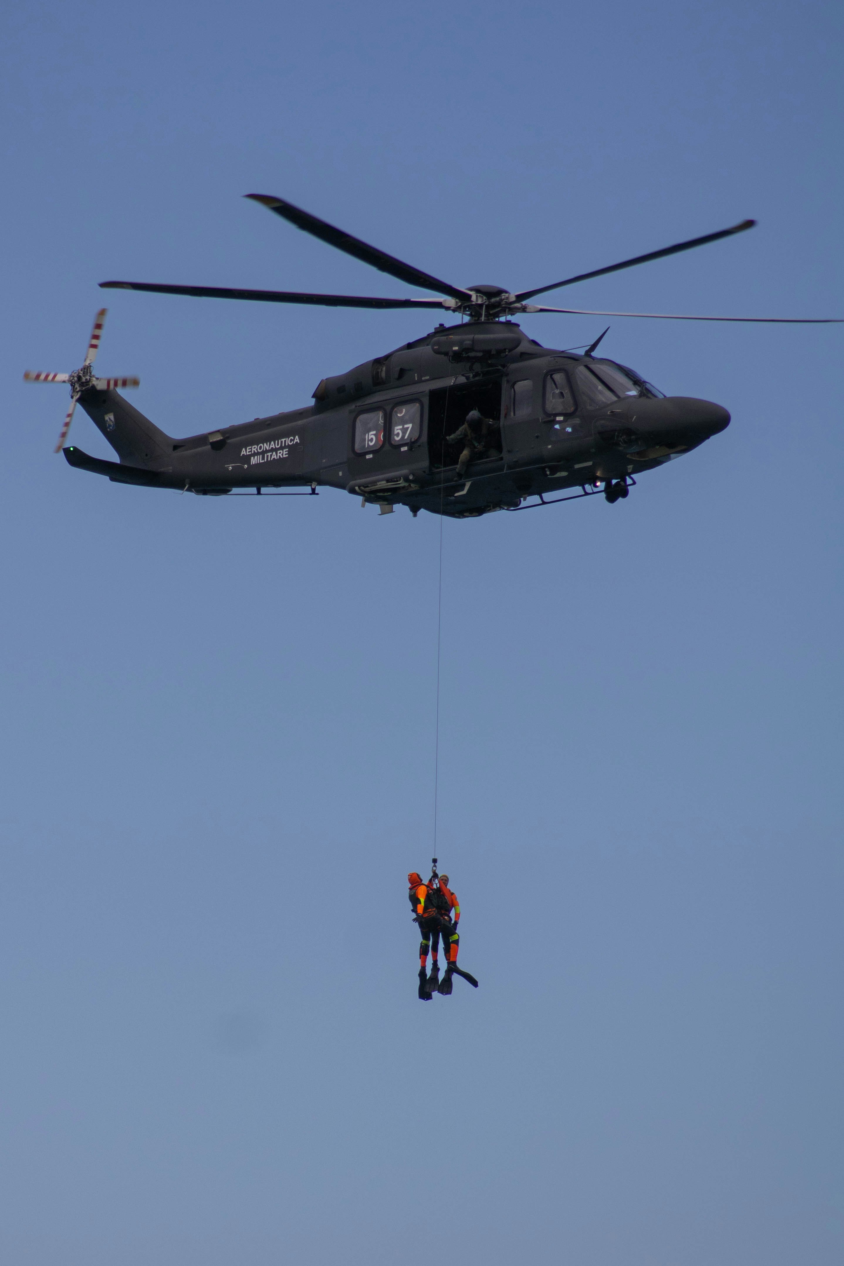 Red-sky Rescue: A Helicopter Lift in Calm Air