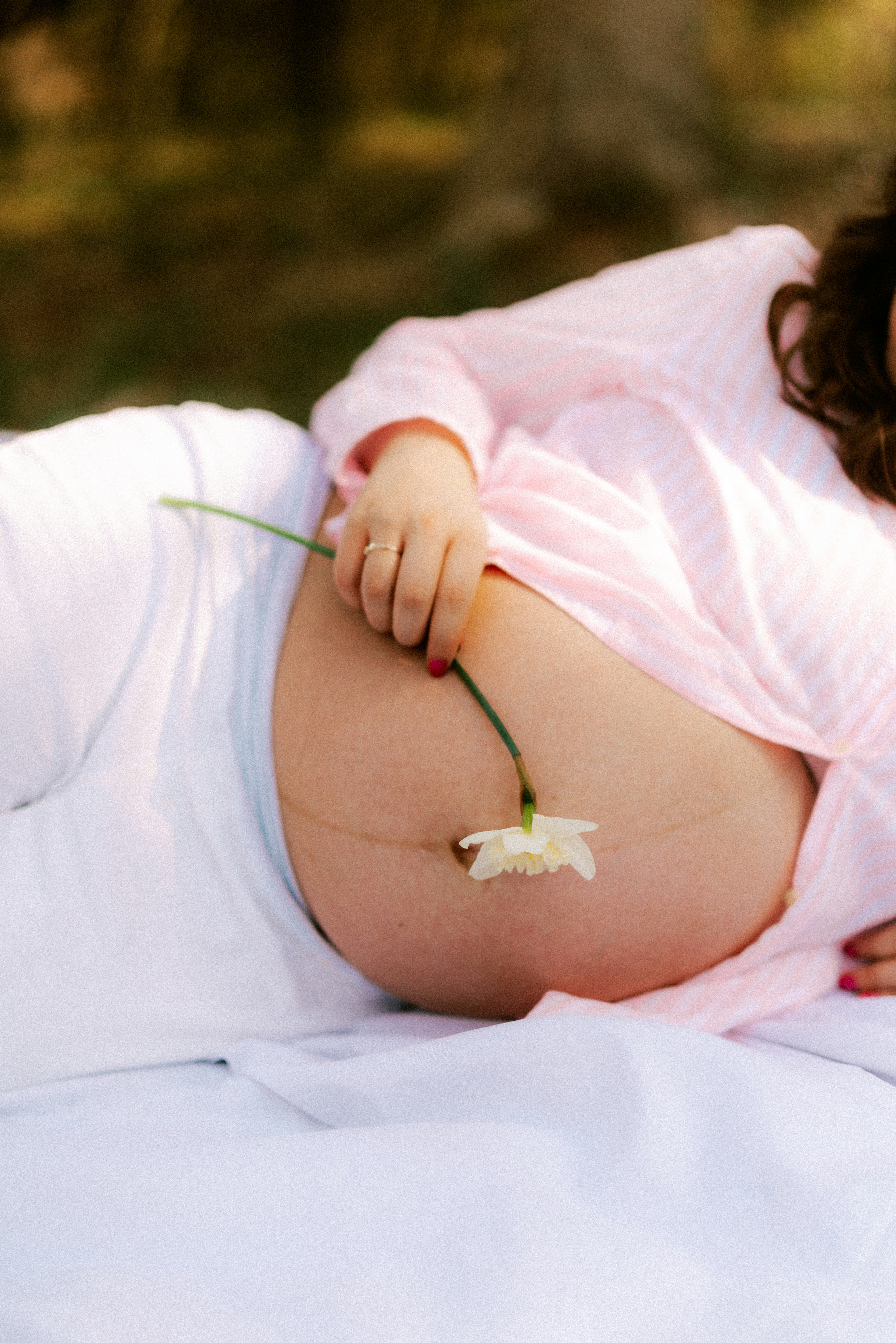 Pregnant Moment: Quiet Bloom in Soft Light