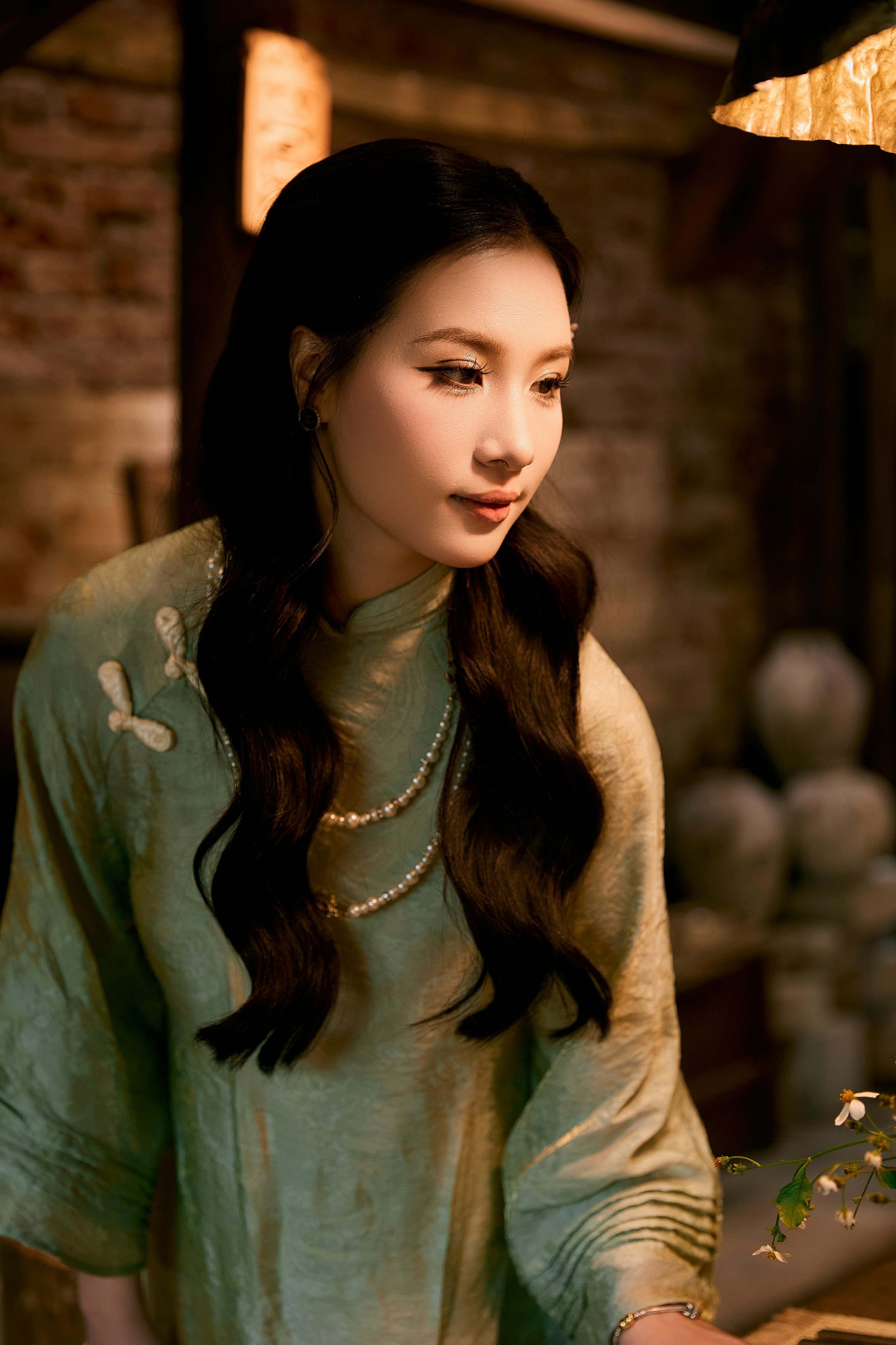 Silken Grace Under Lantern Light