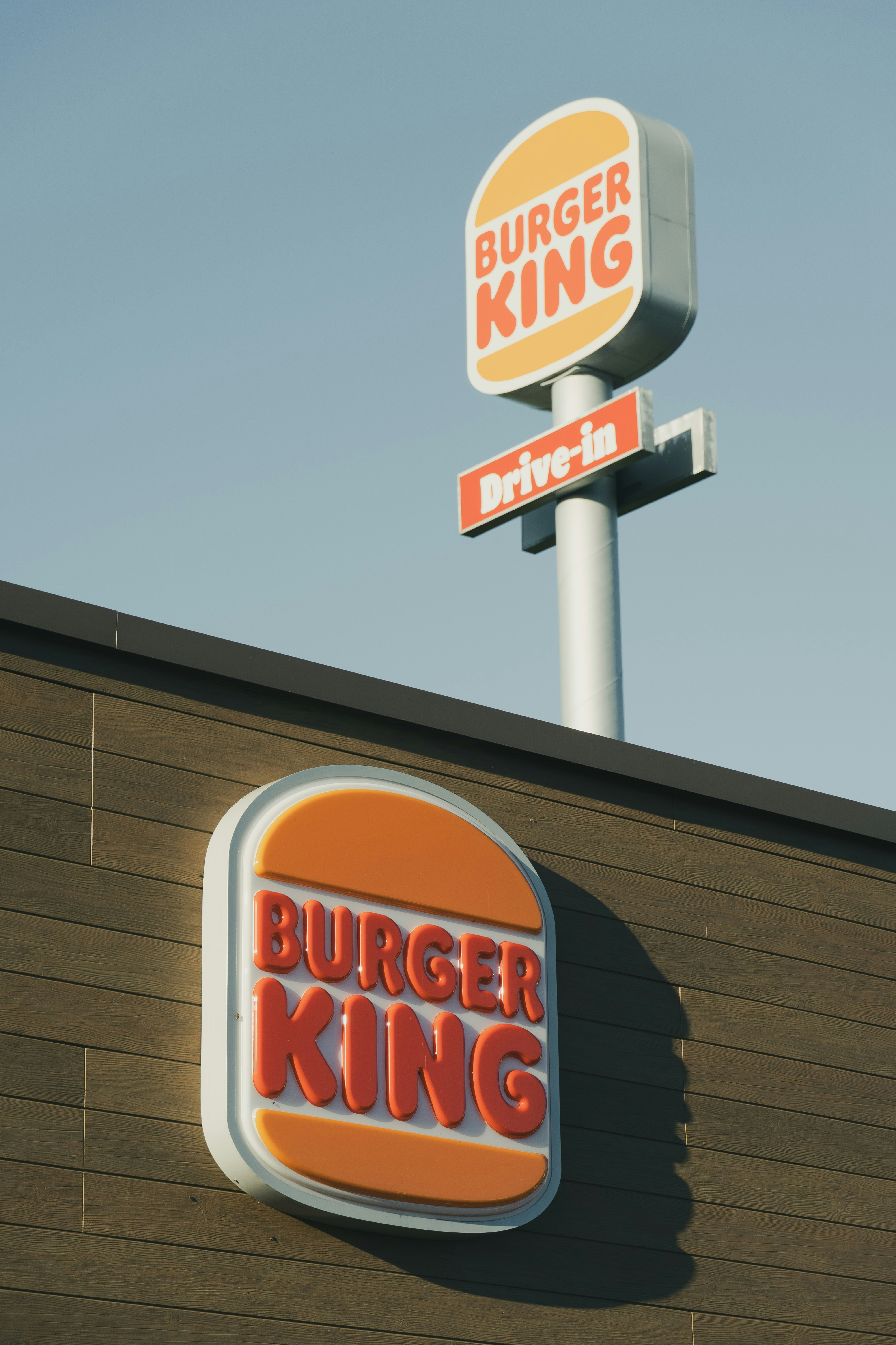 A retro looking Burger King in Germany on a sunny day.