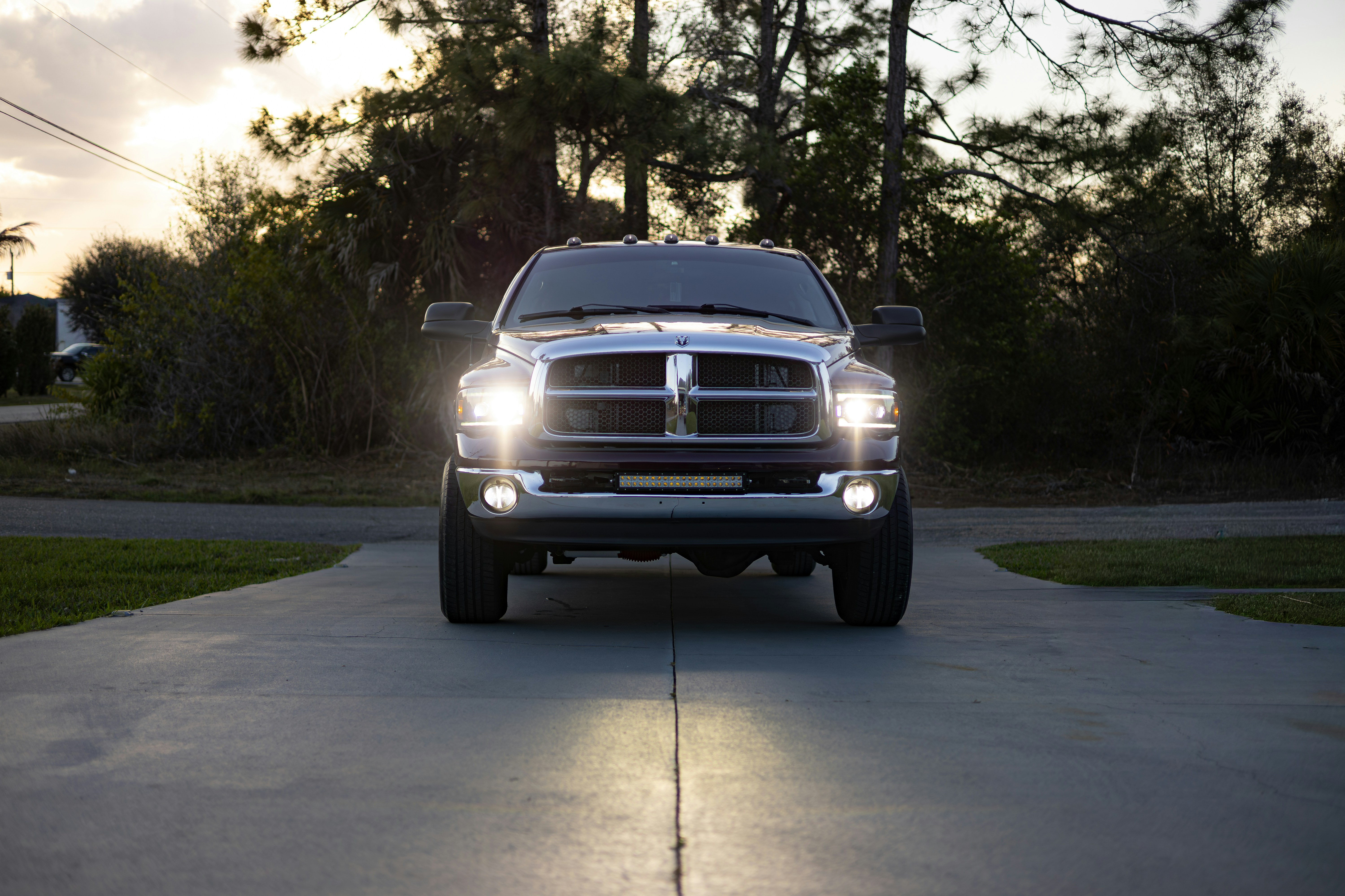 Front-and-Center Power: A Bold Pickup Stares Down the Lens