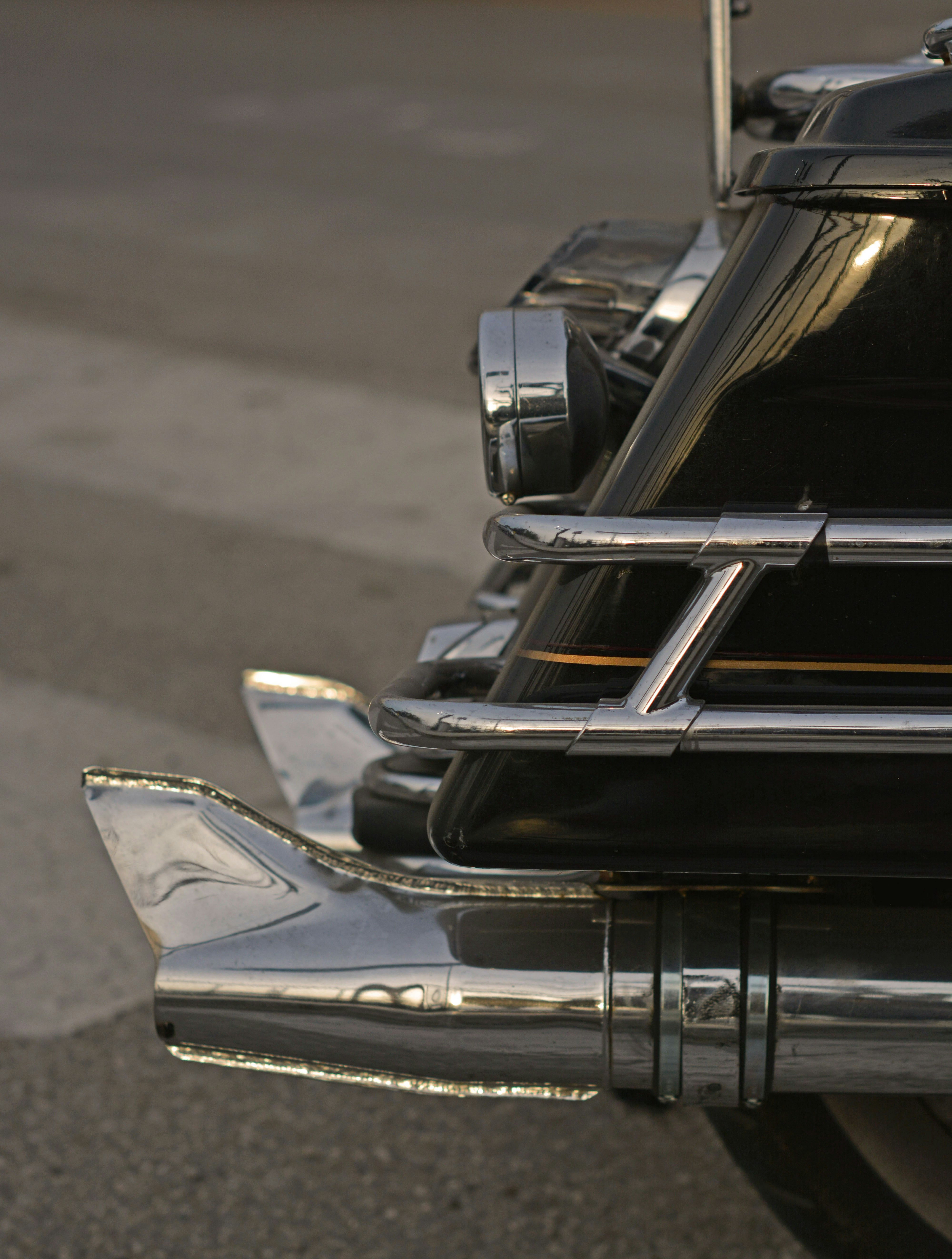 Chrome and Curves: The Front End of a Classic Car