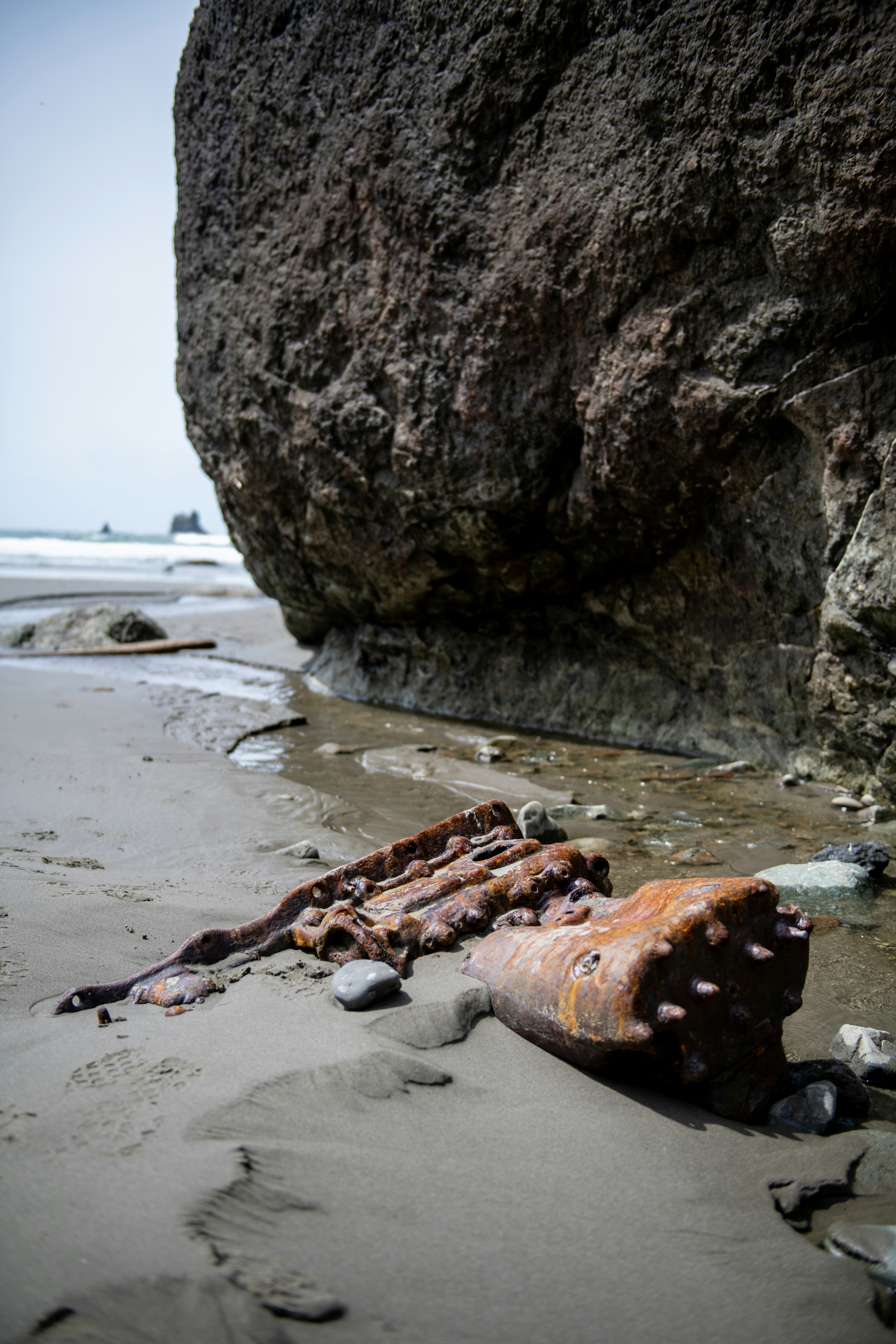 Rusted Remnants Alee from the Tide
