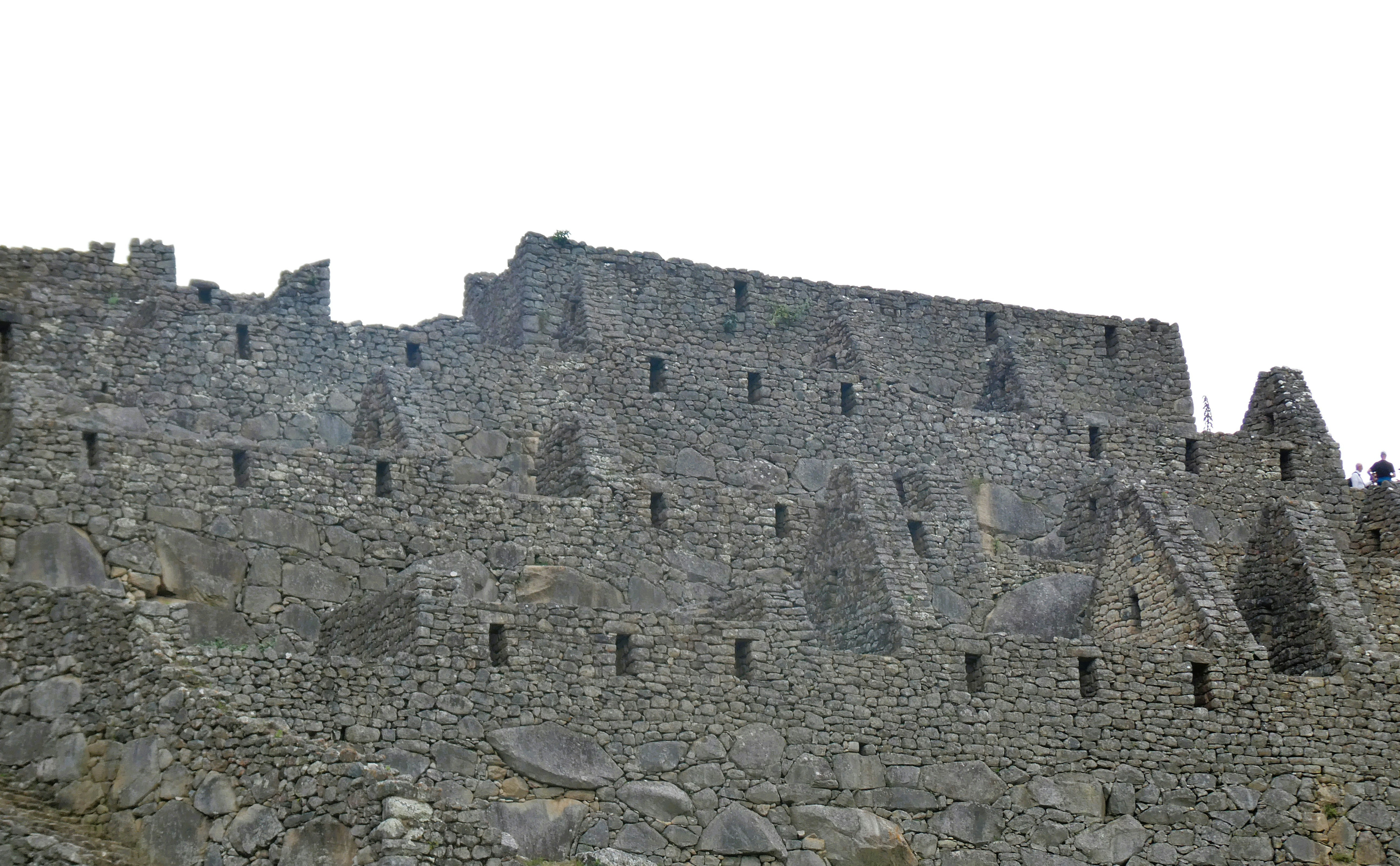 'Lost City of the Incas', Inca citadel of Machu Picchu. Built around 1450 in the Andes mountains above the Urubamba river valley between two sharp peaks. The terraces of Machu Picchu were used for the slope stabilization and corn cultivation.