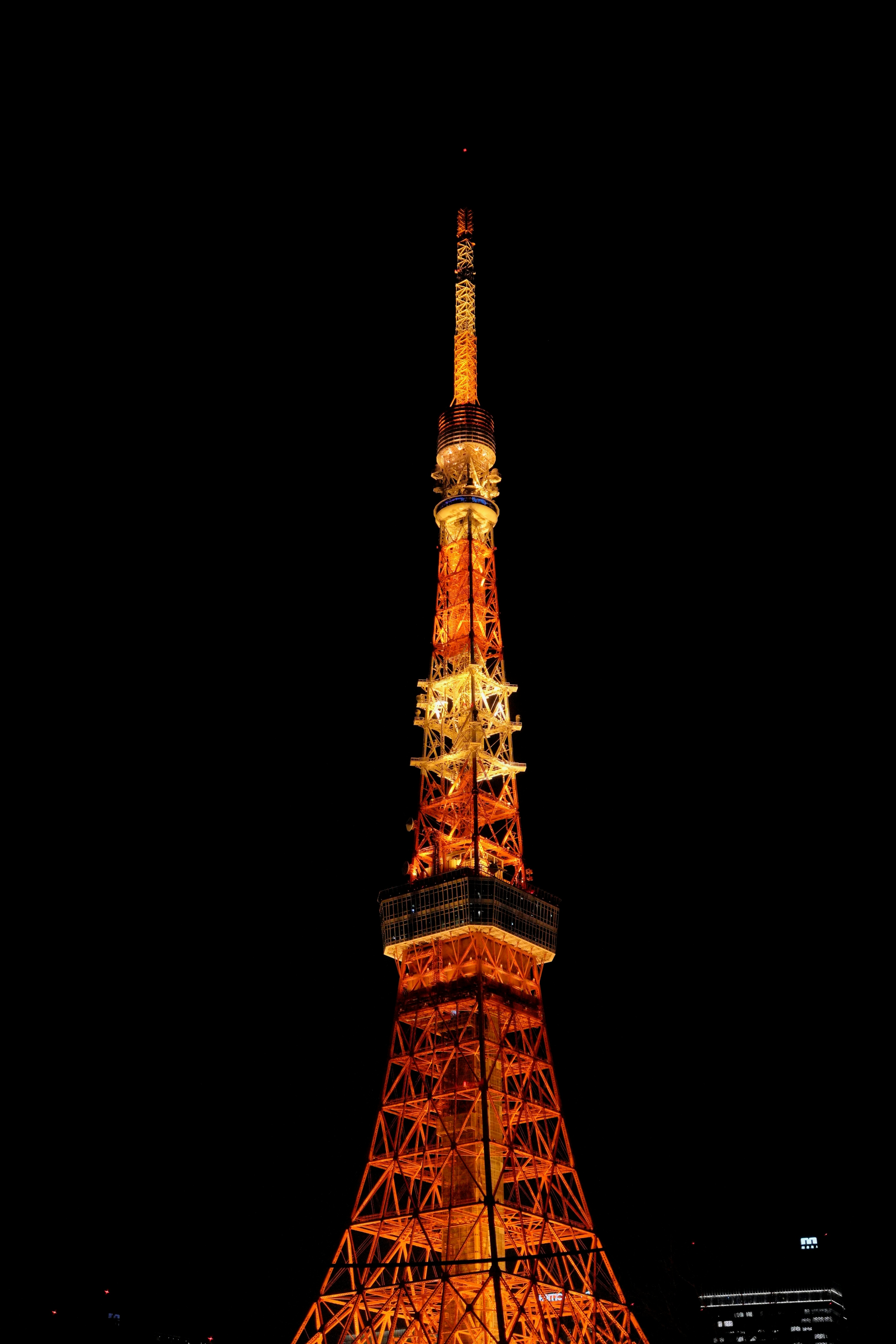 Towering Flame: Tokyo Tower Piercing the Night
