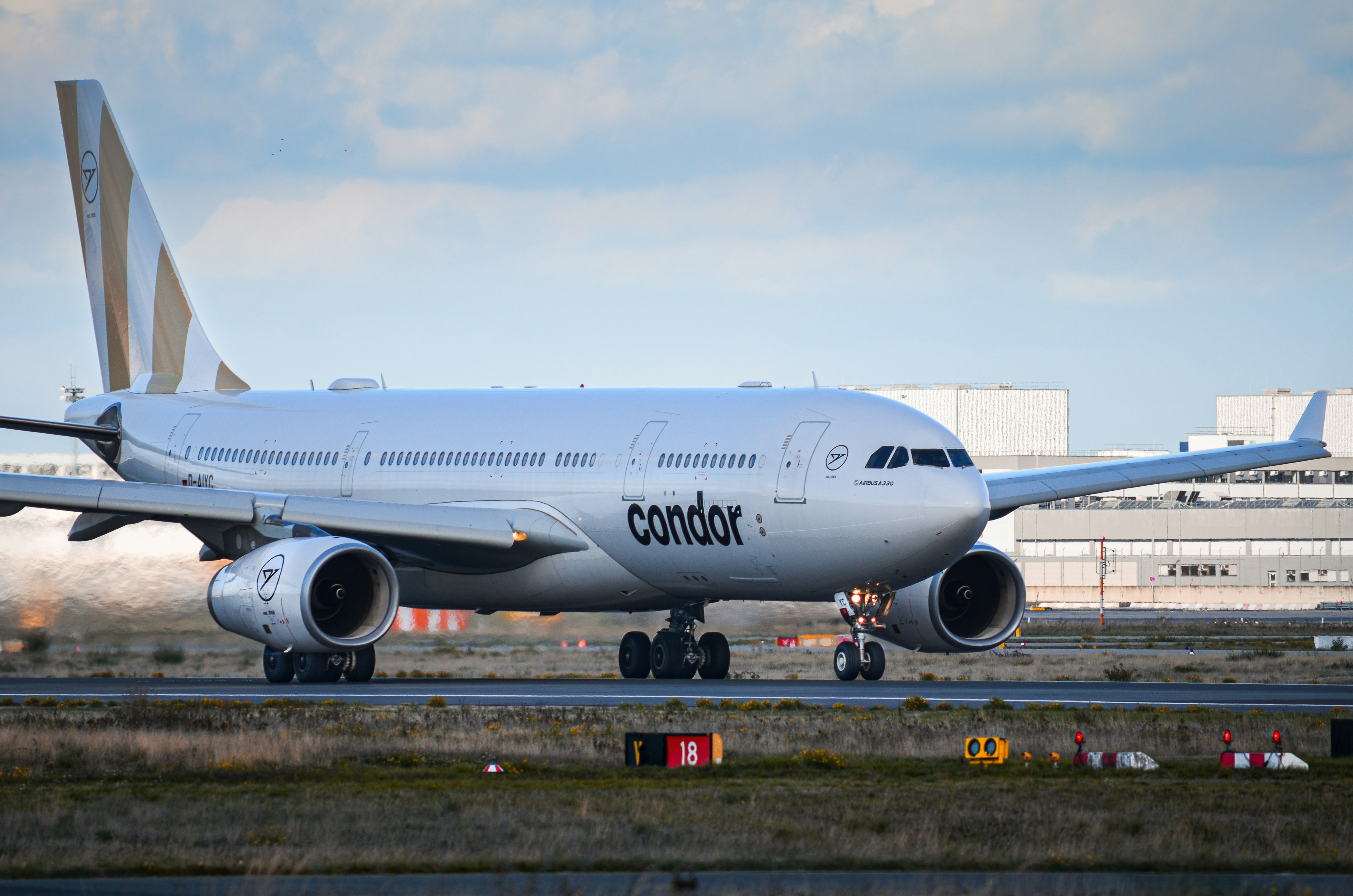 Condor A320-neo Staging on the Tarmac in Bright Clear Light