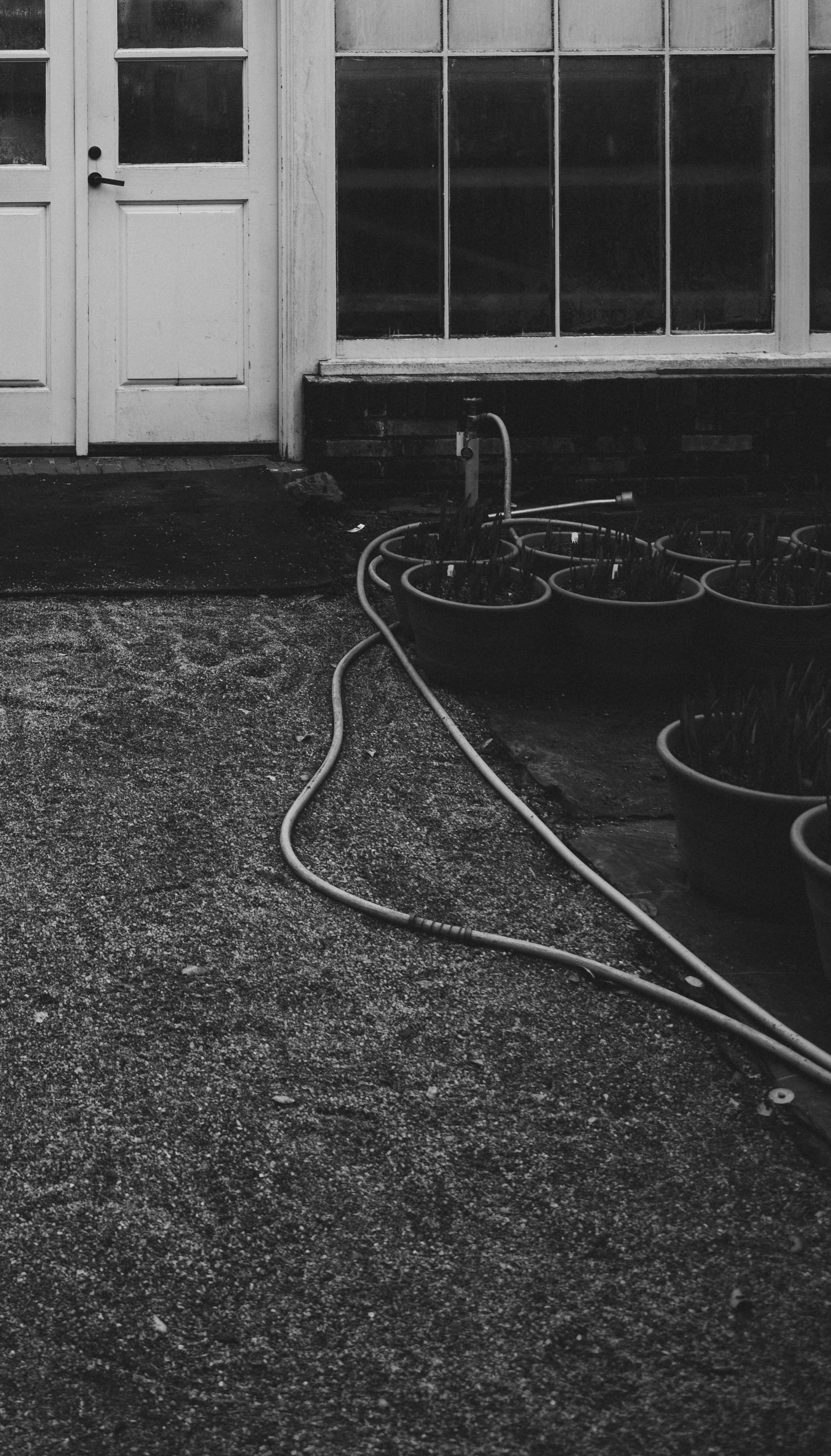 Industrial Quiet: Hoses and Windows at Ground Level