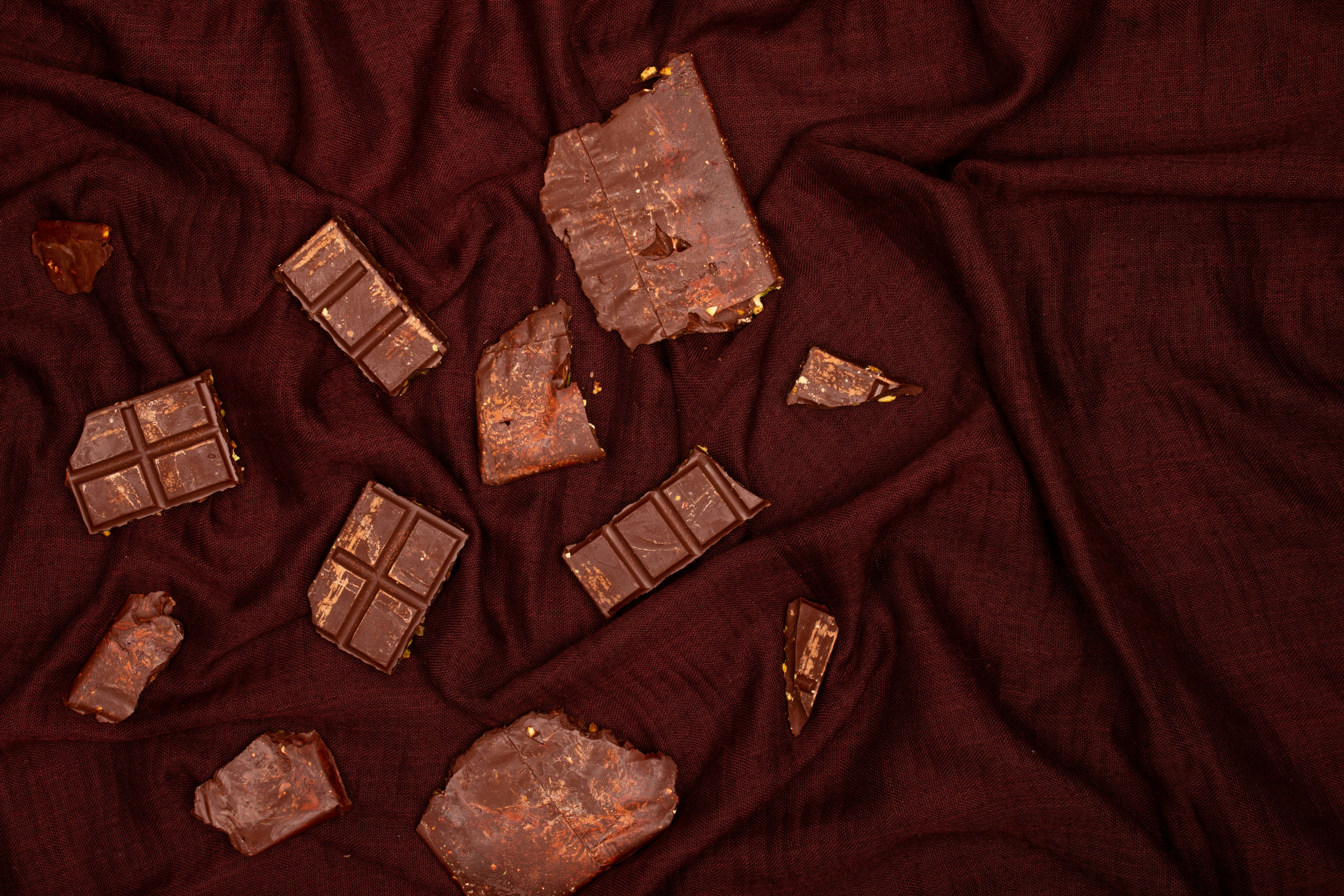 Chocolate Fragments on Velvet Terrain