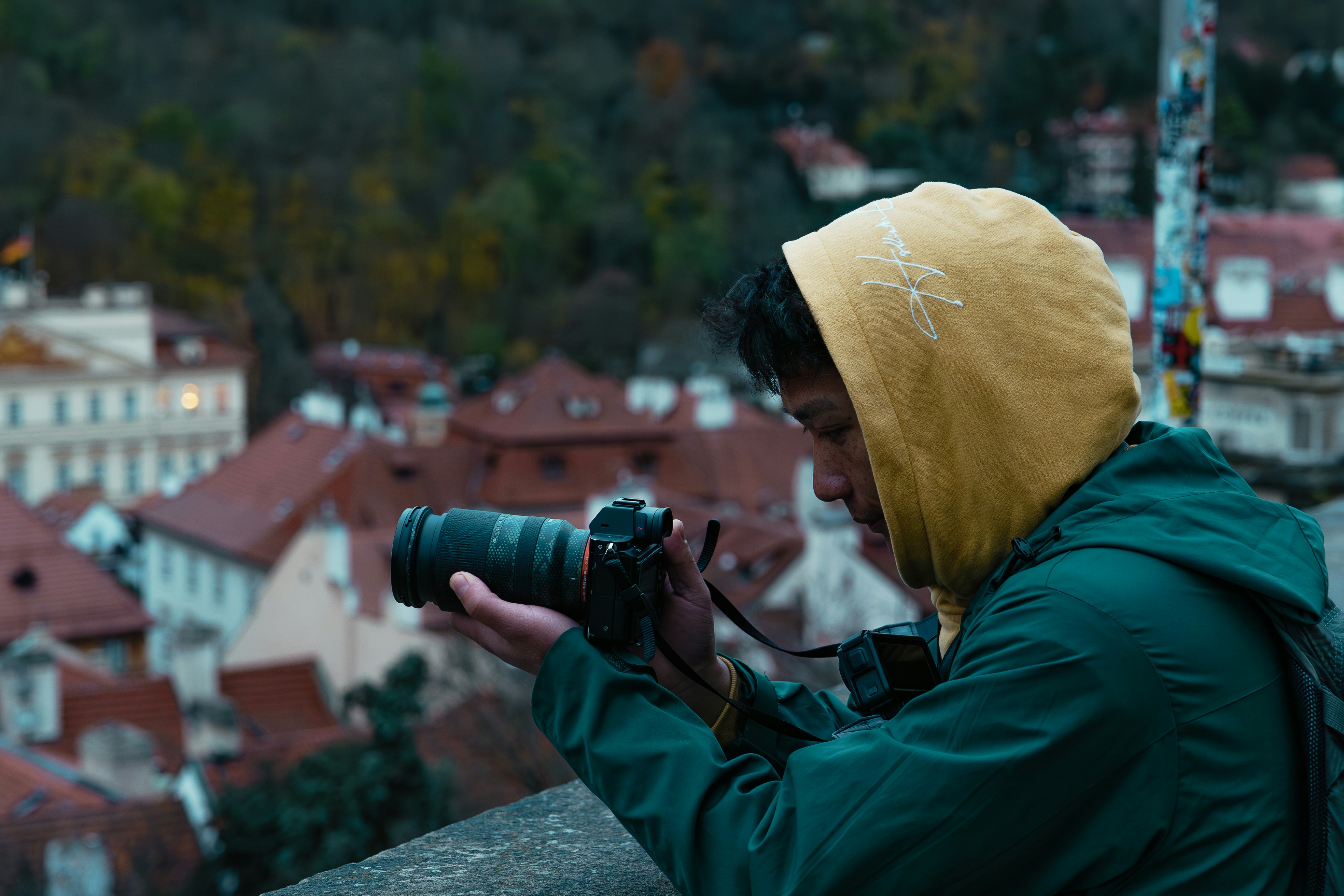 Lens in Hand, City in Focus: A Street Photographer Captures a European Terrace