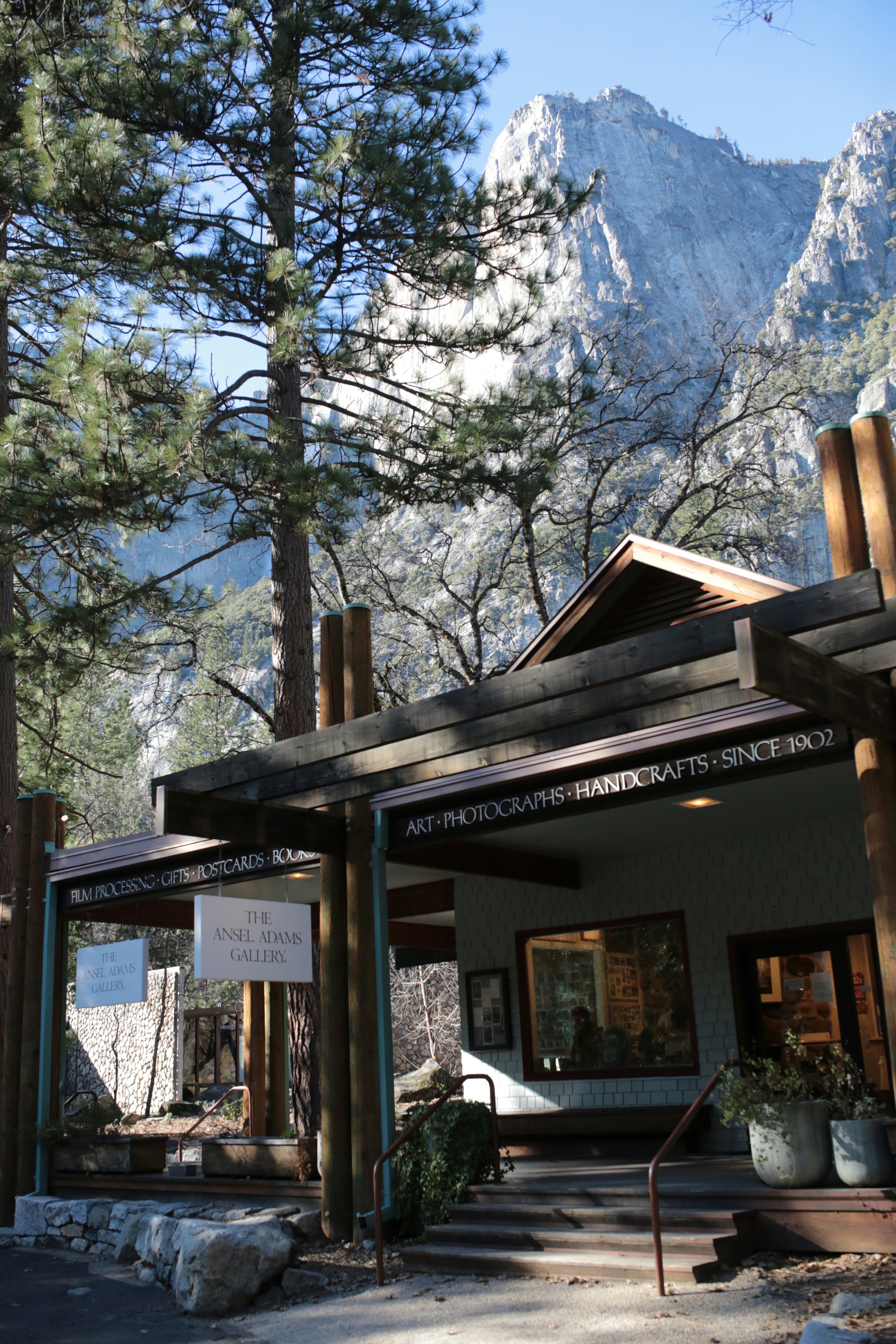 Mountain Gallery at Base of Rugged Peaks