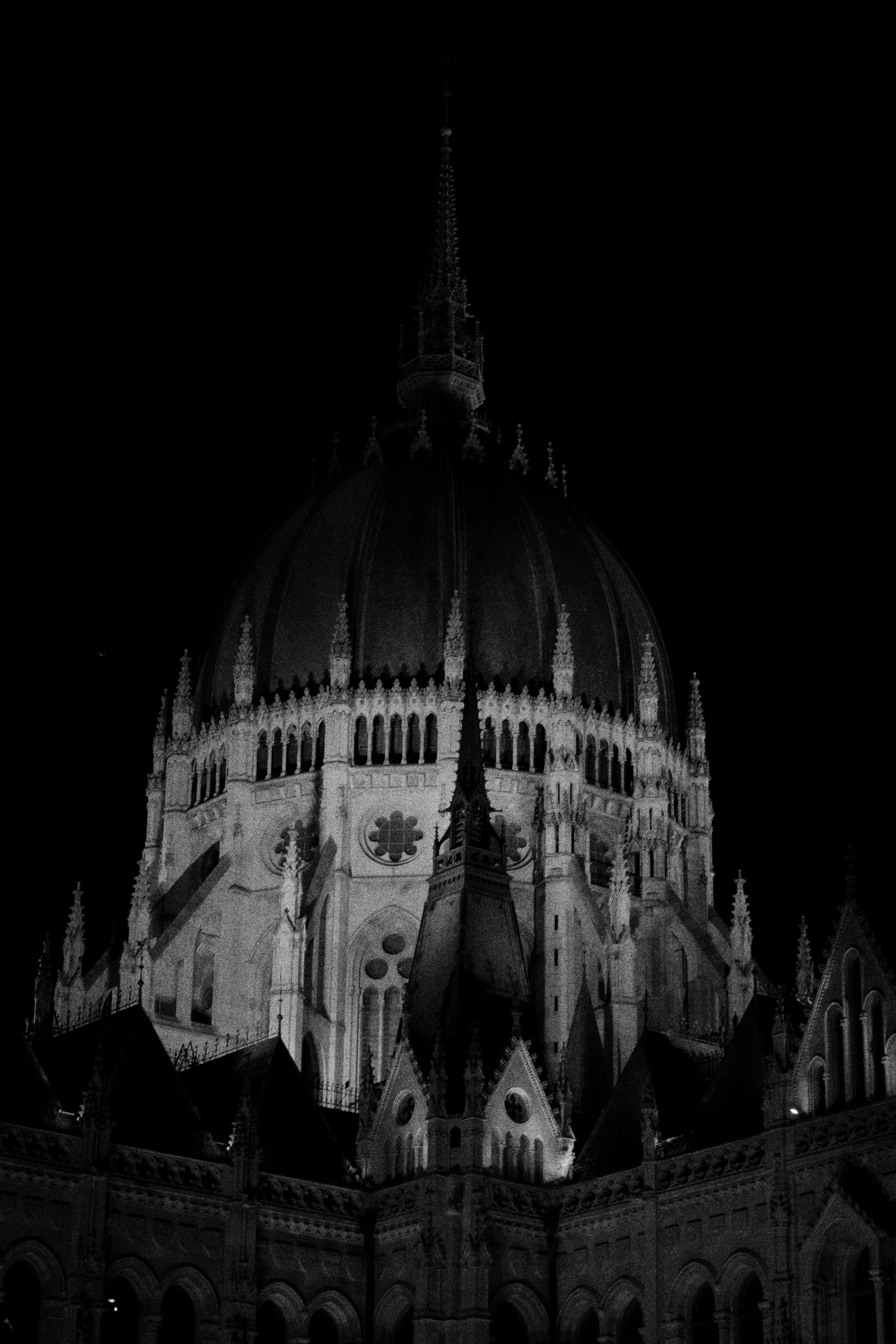 Nocturnal Dome: A Gothic Crest in Velvet Night