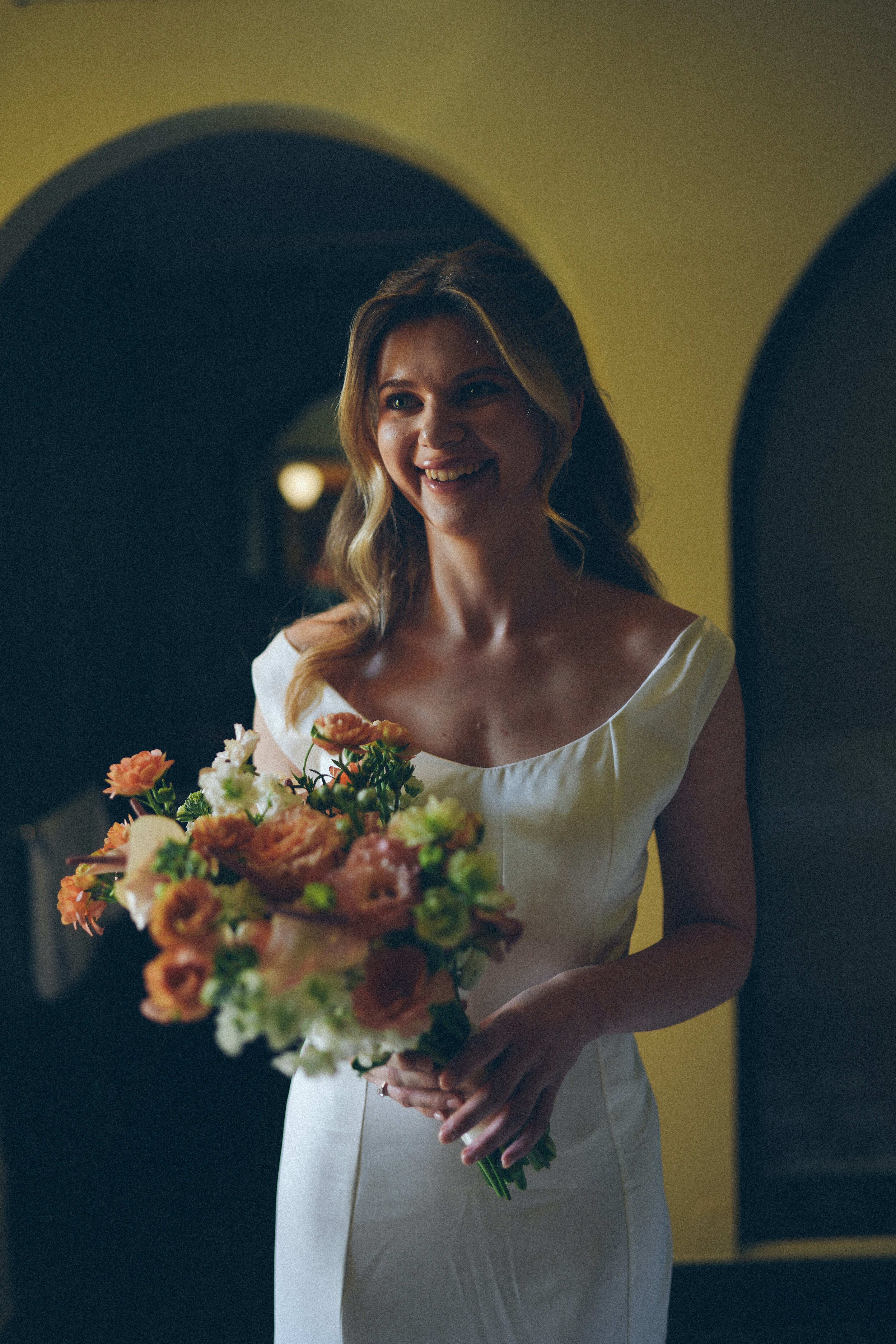 Bouquet Bloom: A Bride-to-be in Soft Evening Light