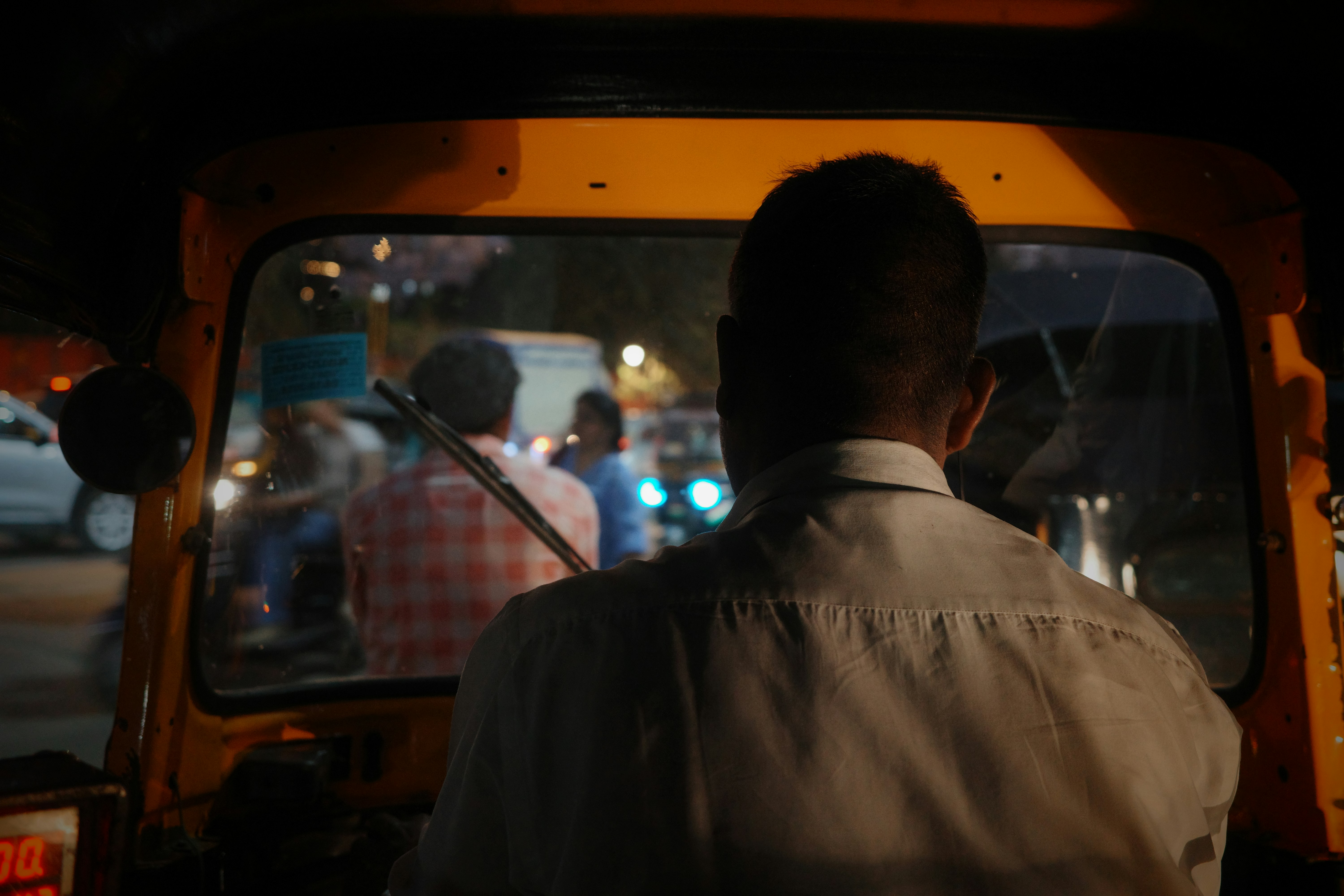Backseat Gaze: Street Scene Through a Driver's Window