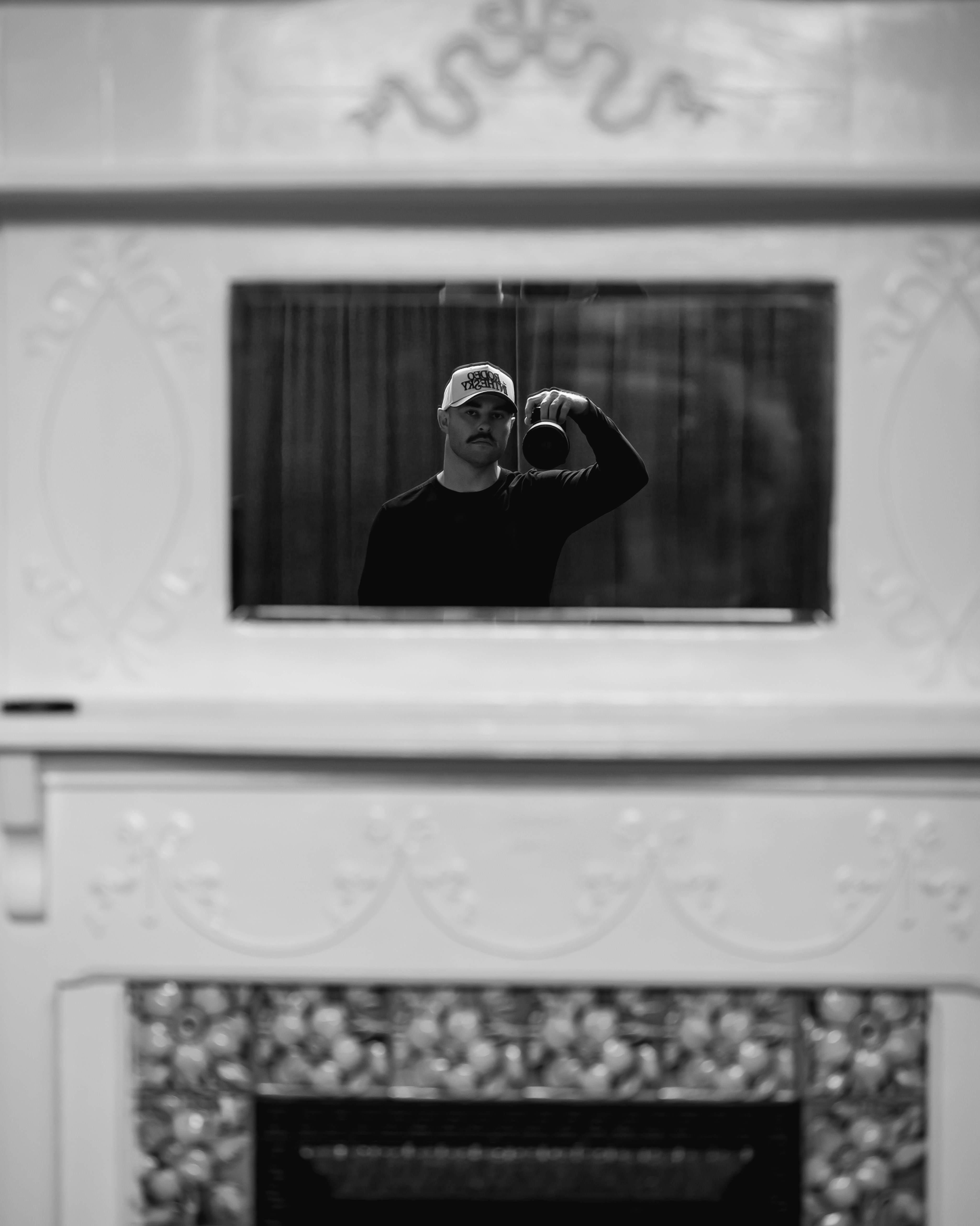 Mirror Moment: Self-Portrait in a Vintage Balcony