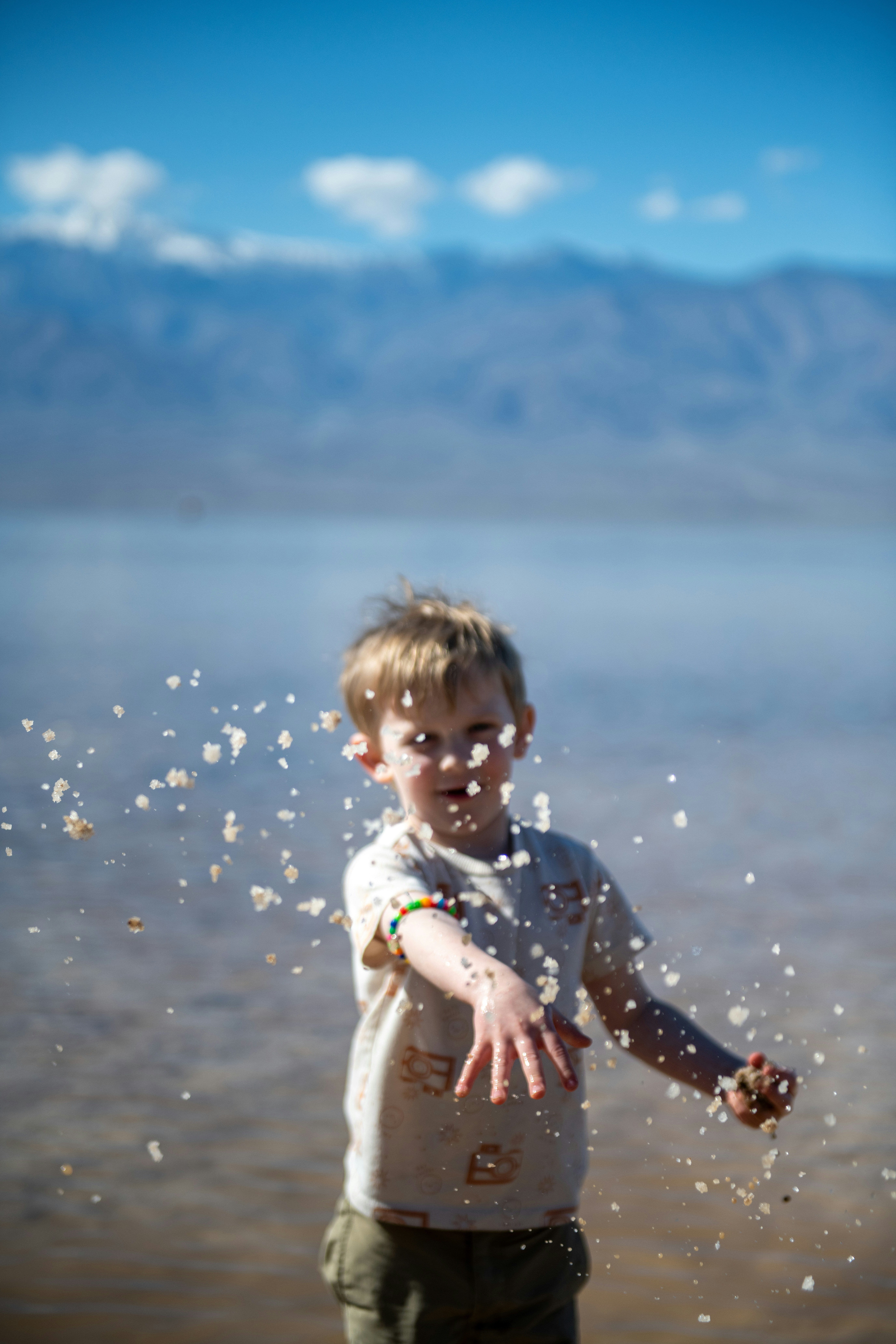 Splashbound: A Child’s Joy at the Shore
