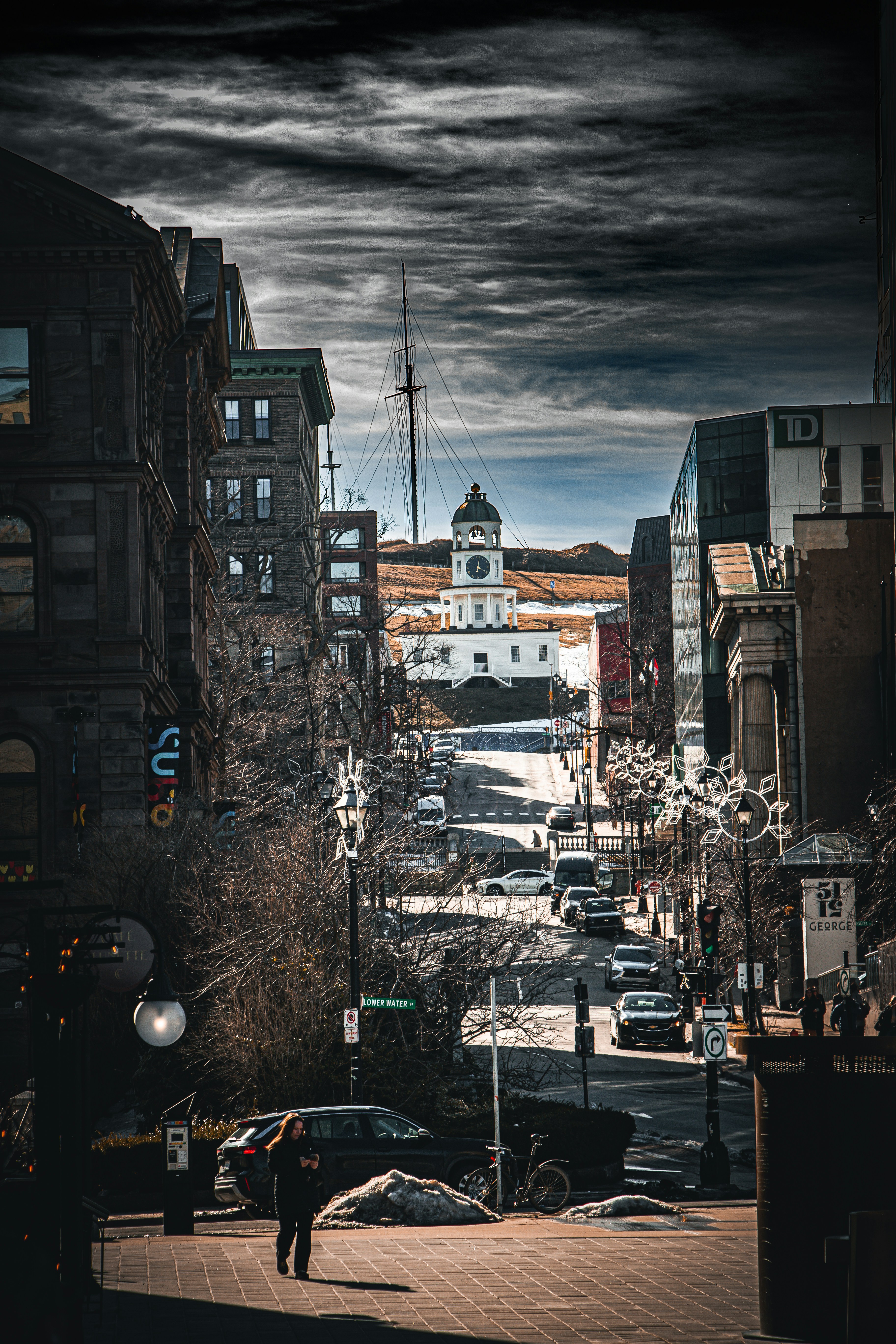 Clock Tower Amid City Rise