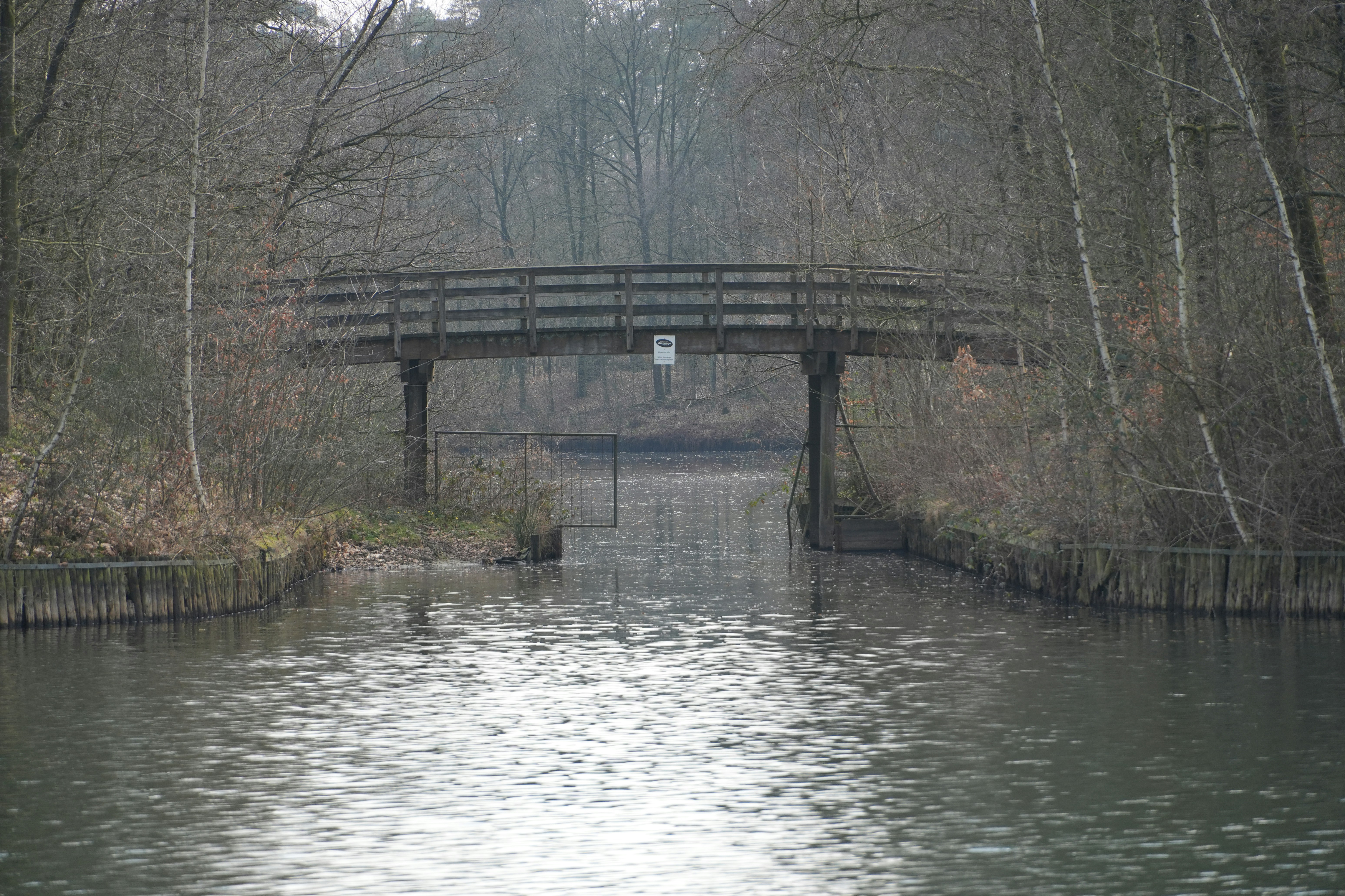 Bridge over a Quiet Canal: Winter Light over Still Water