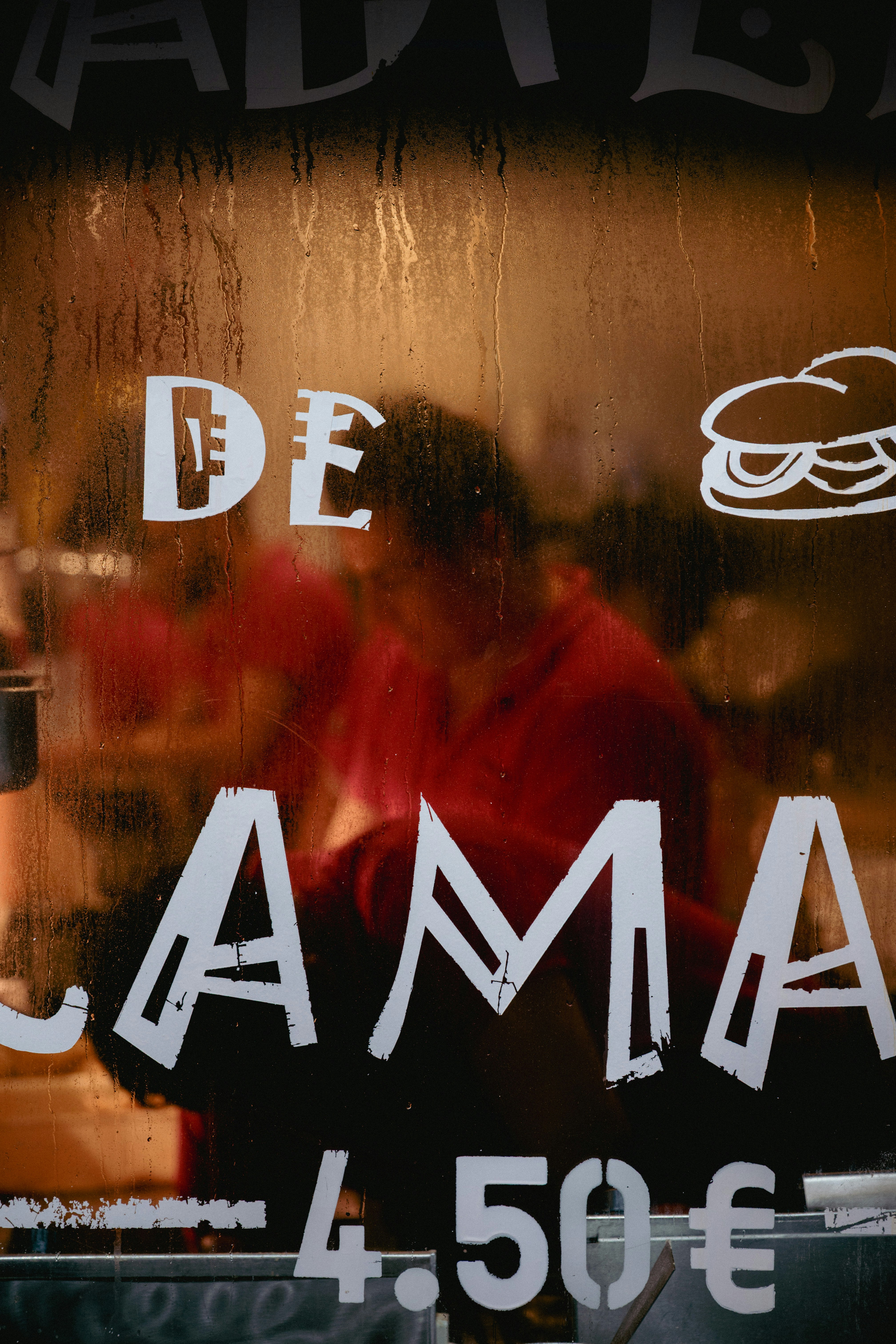 Behind the Glass: Café Reflections and Hidden Faces