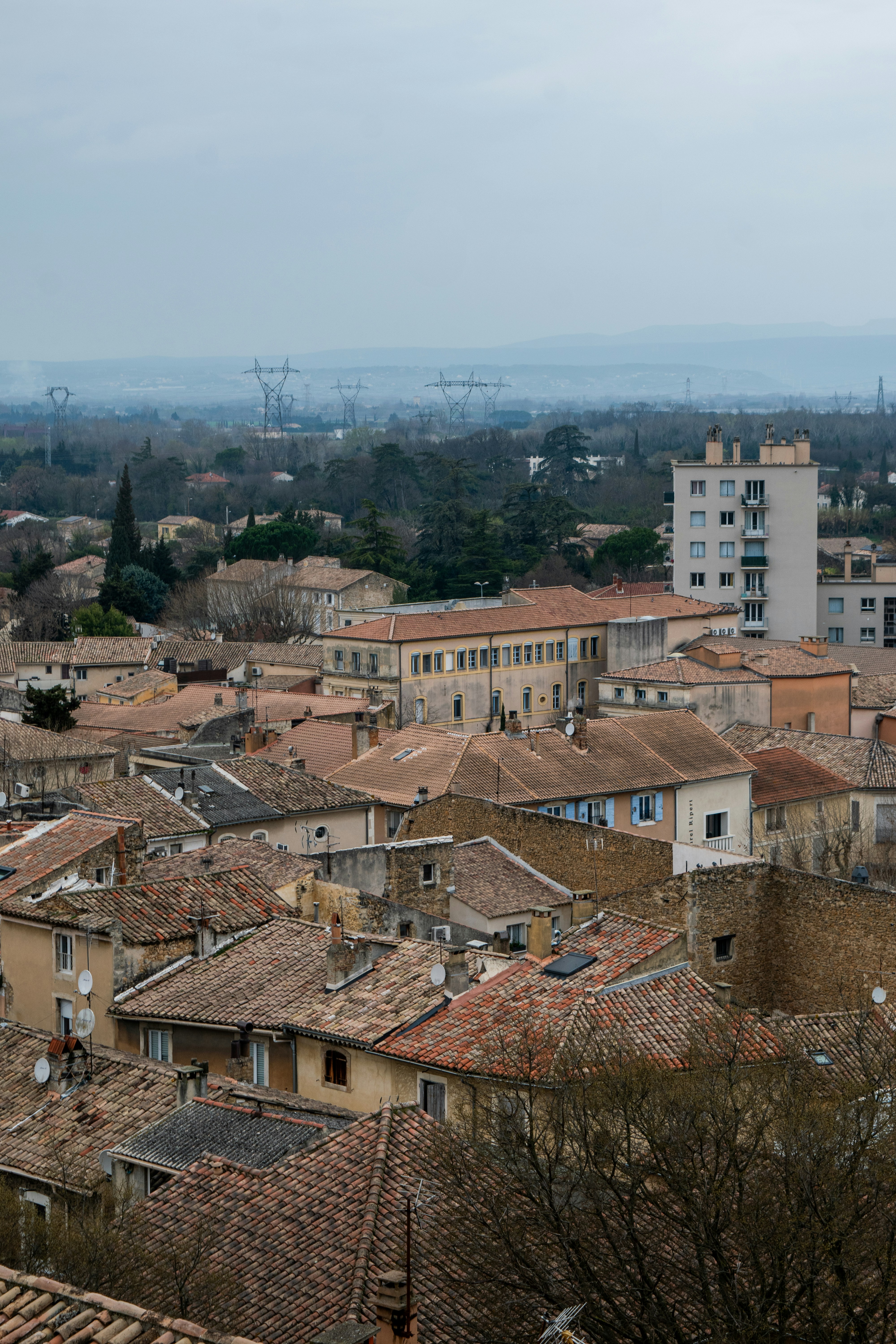 Terracotta Roofscape Under a Quiet Sky