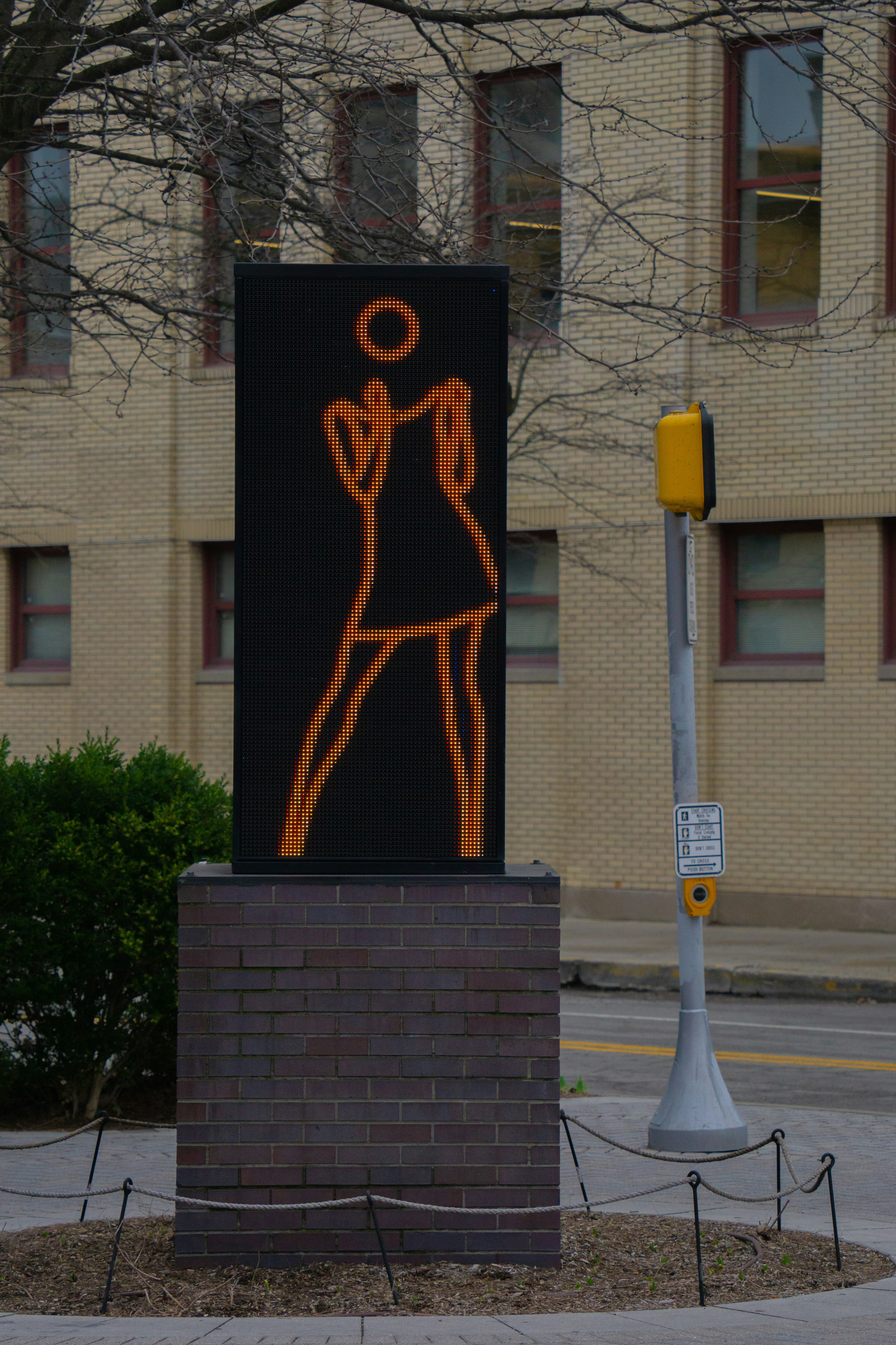 Neon Voyager: A stylized figure in a cityscape