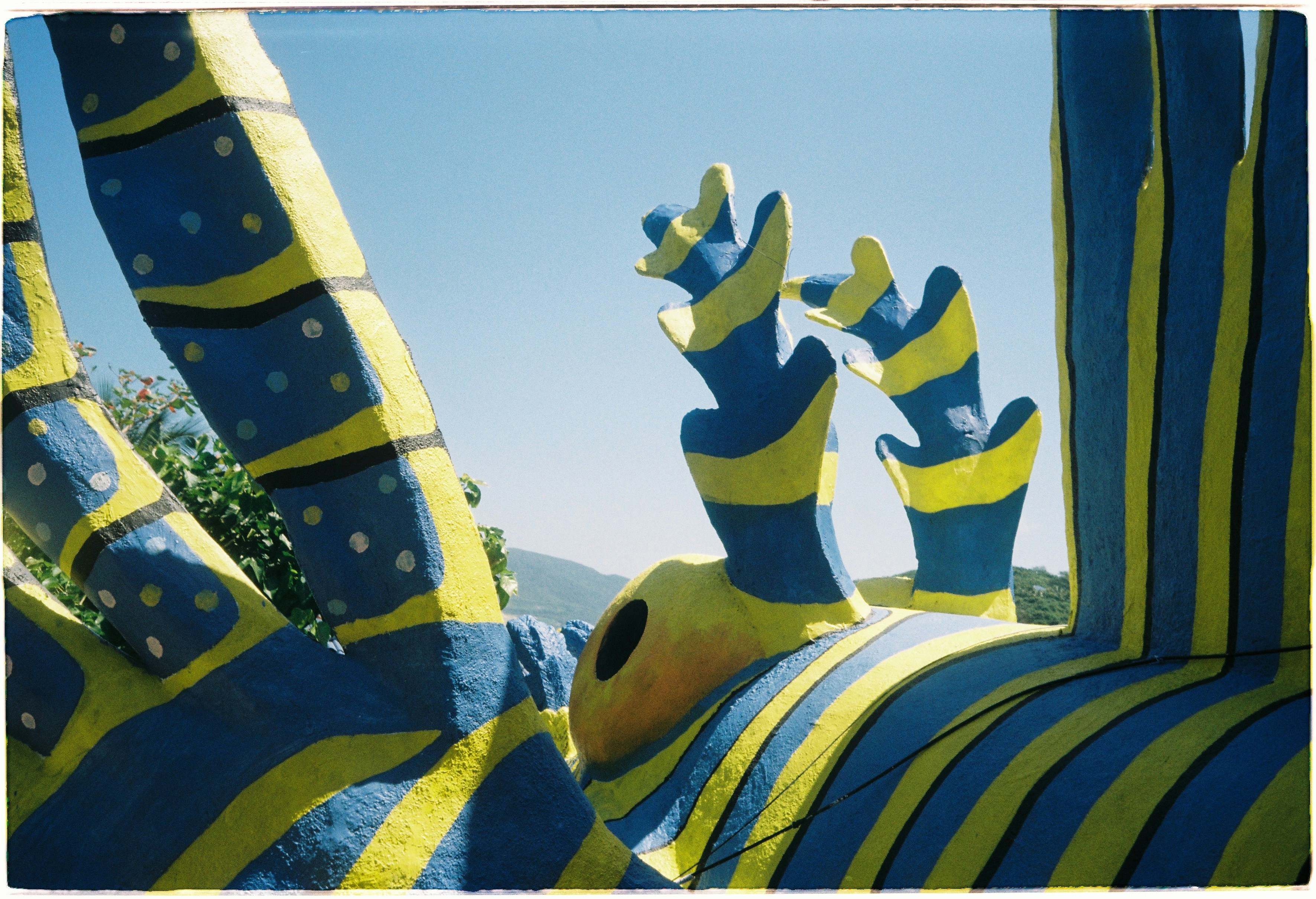 Vivid Serpent Spirals: a Playground of Yellow and Blue