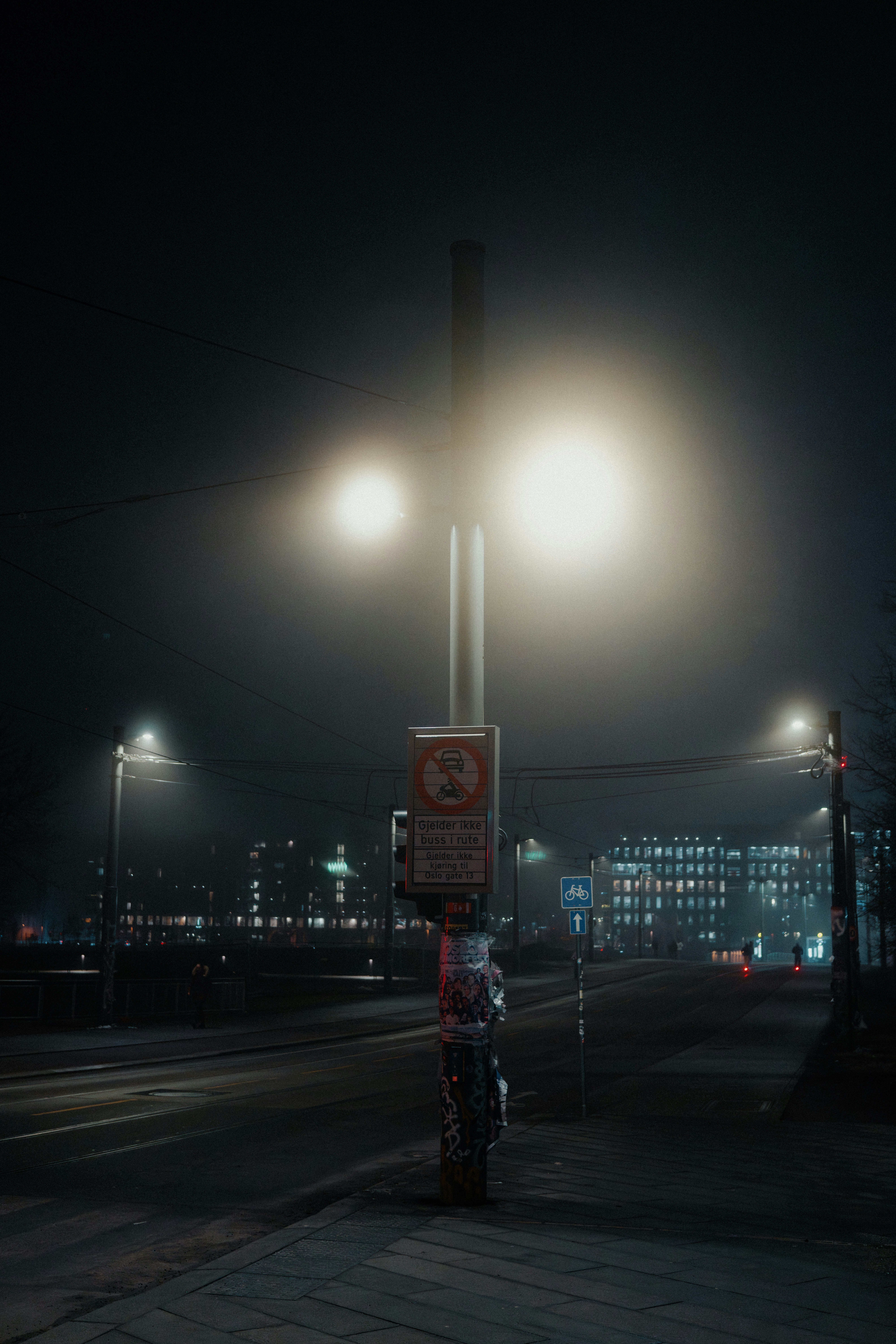 Neon Fog Over the Quiet Boulevard
