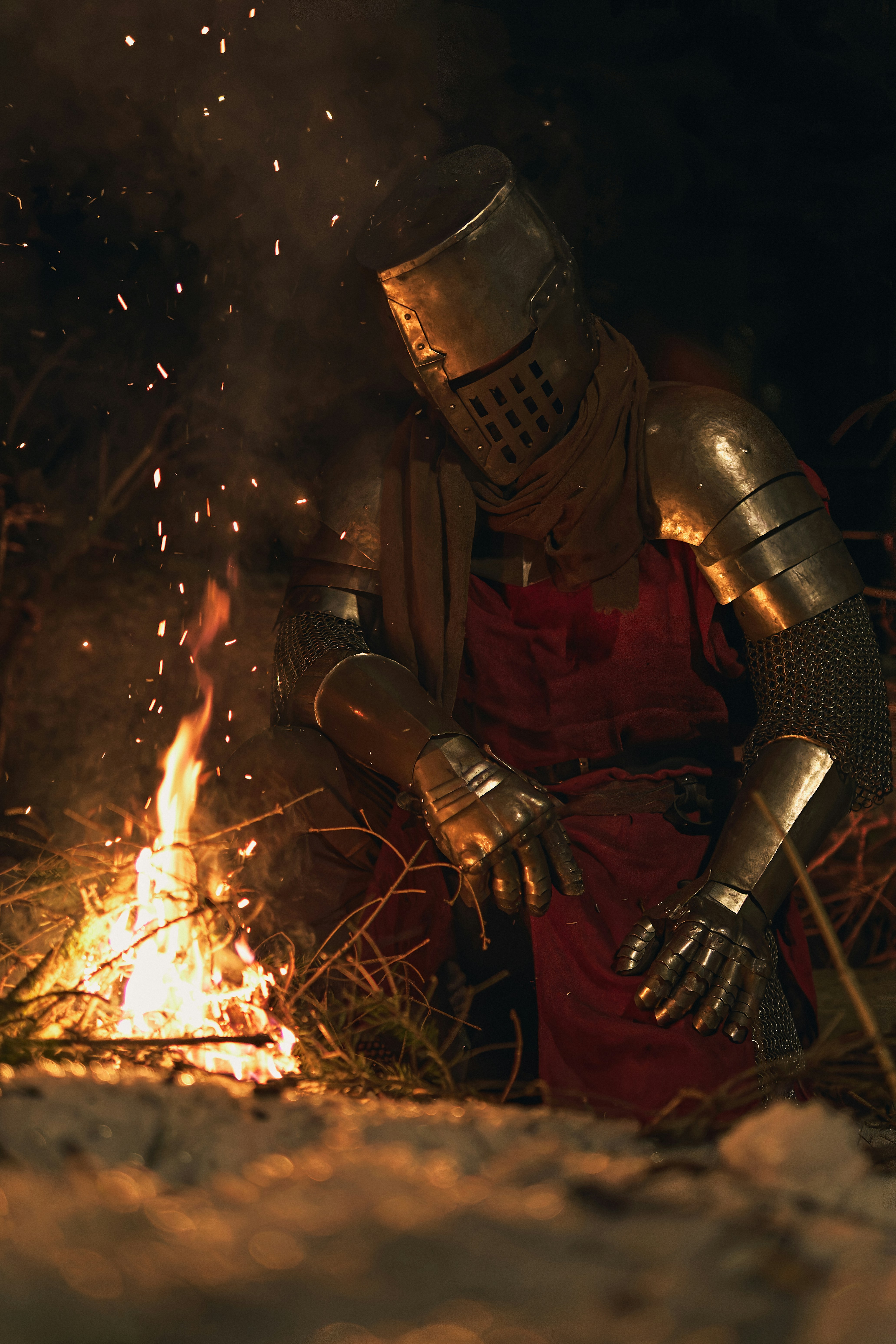 Pushing the Sony a6700 to its limits at ISO 6400. Captured this medieval scene using a 30mm lens at f/1.4 to let the natural campfire light do the heavy lifting. No flash, just pure atmospheric glow.