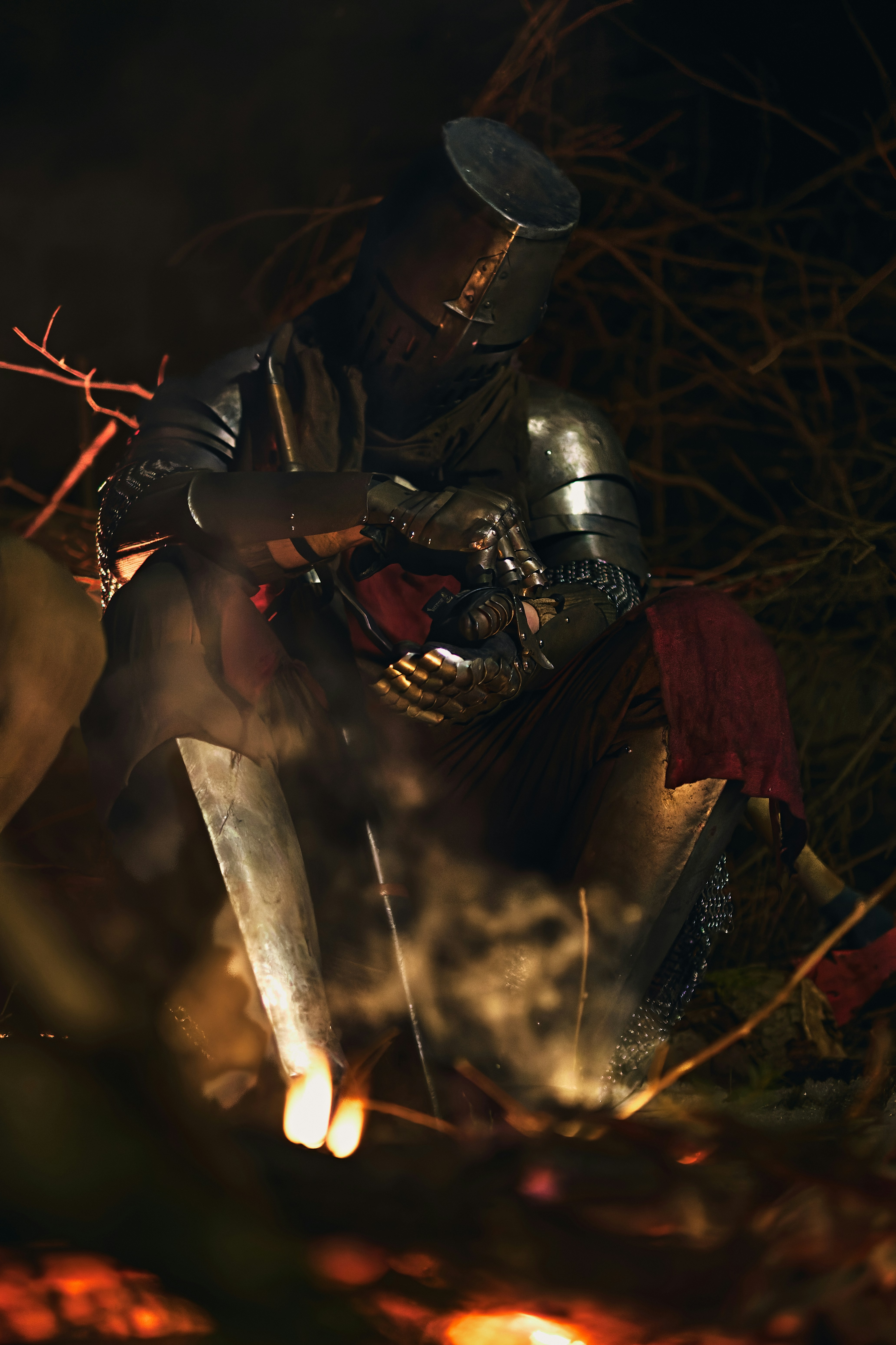 Knight of Ember: Silent Vigil by the Firelight