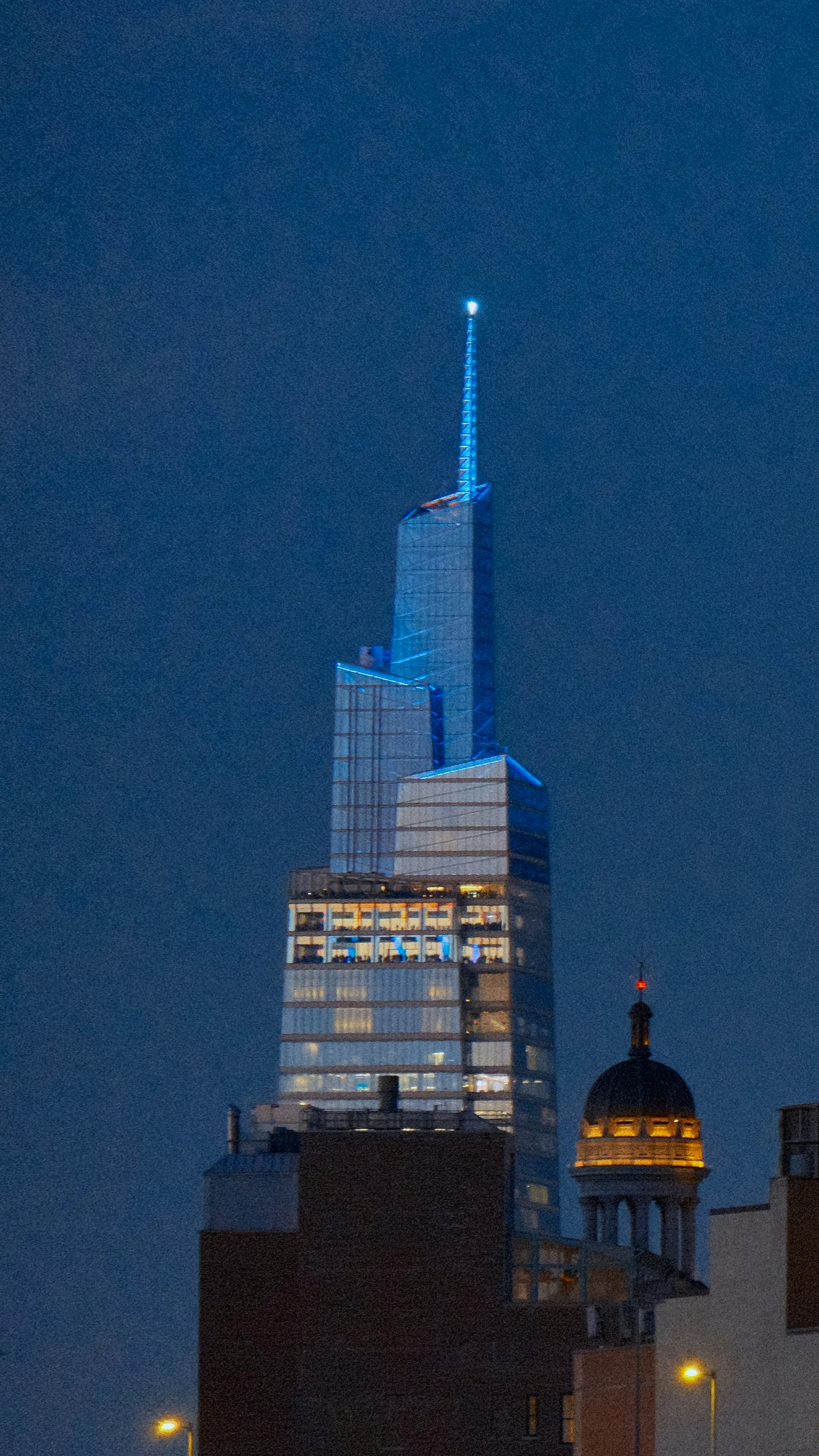 Skyline Spire: Night Edition with City Clock