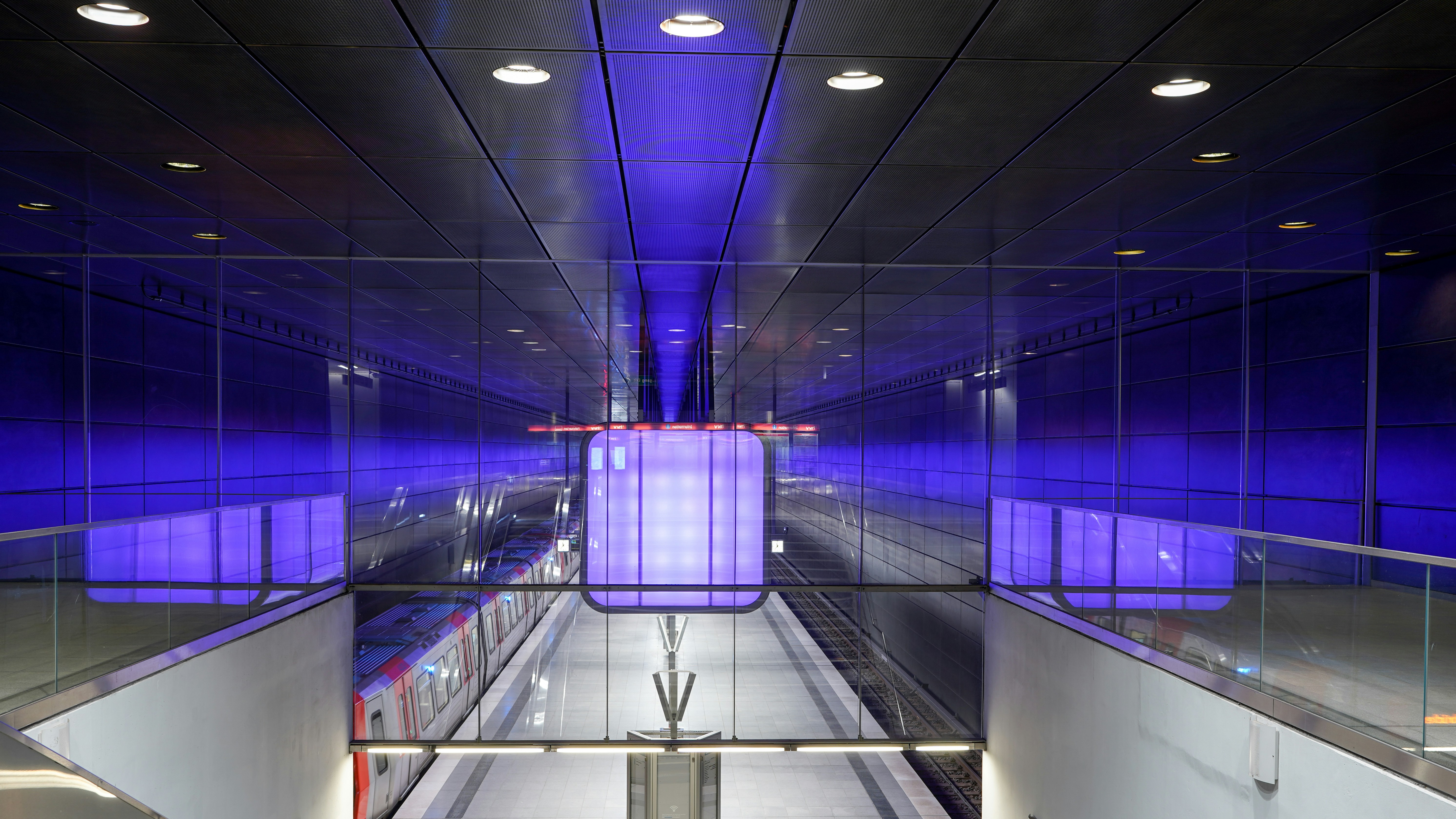 Neon Corridor: A Quiet Pause Beneath the Subway Canopy
