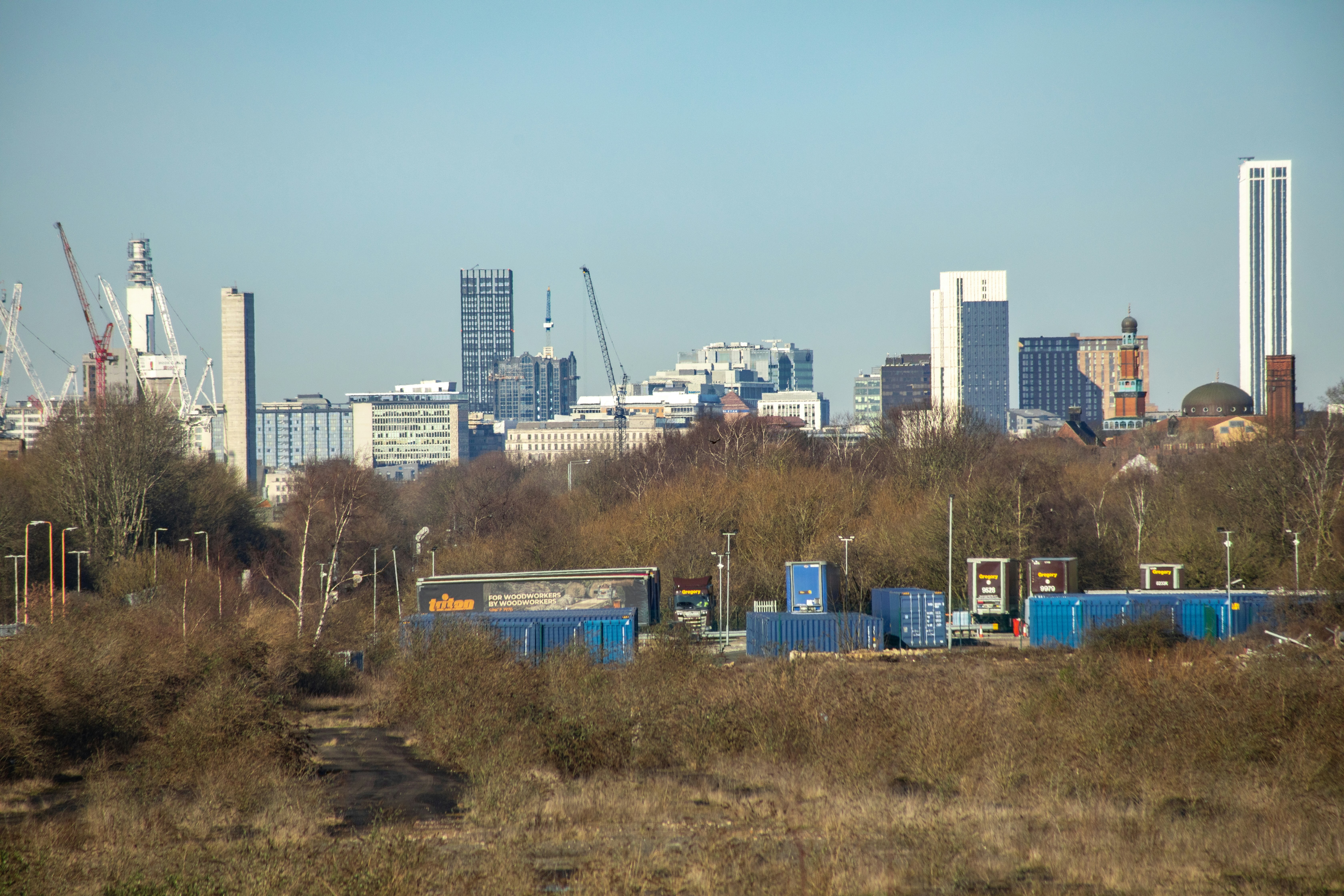 Industrial Foreground, Urban Skyline: A Quiet Coastal Dockscape Emerges