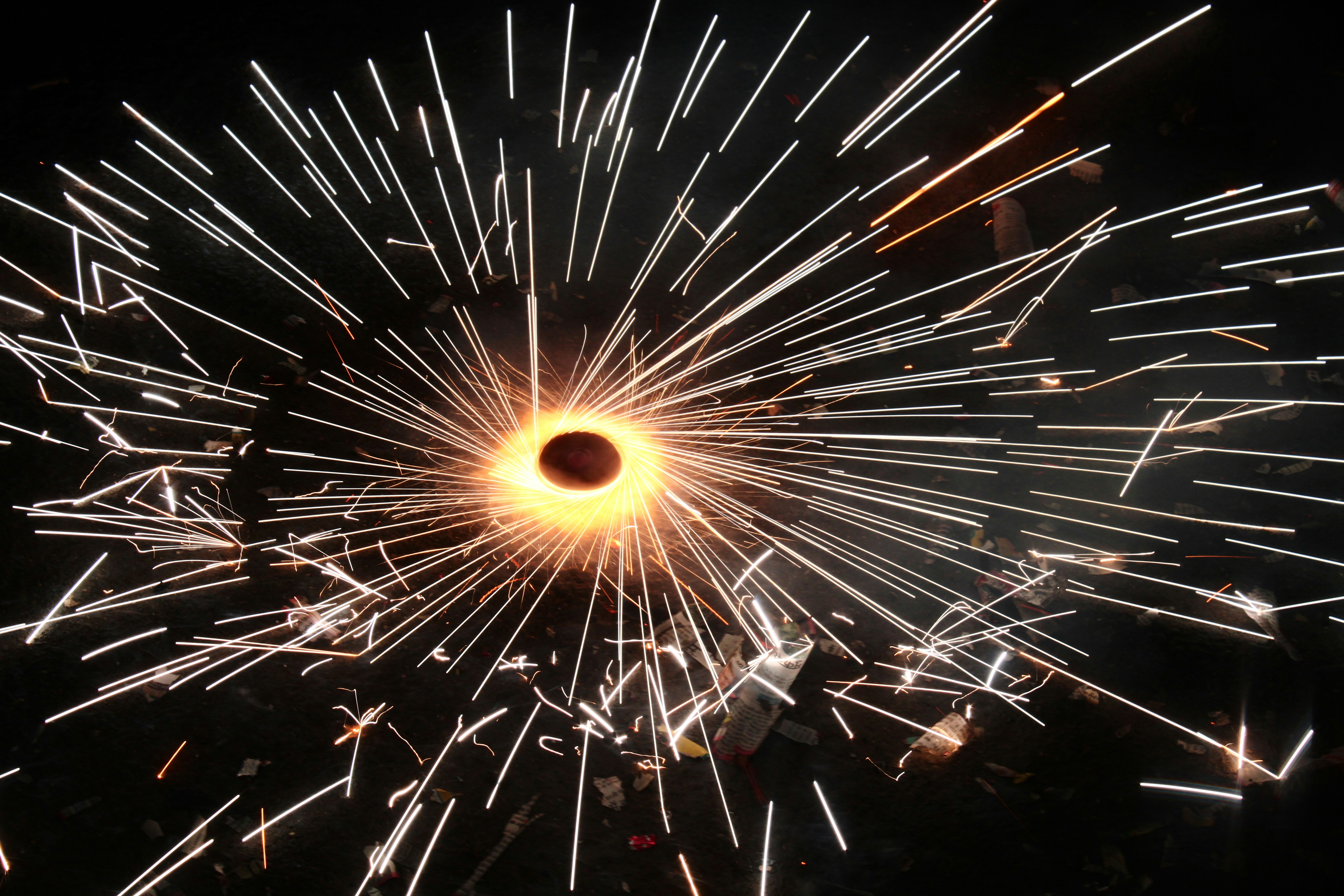 Orbital Spark: A Ringed Burst Centered in Darkness