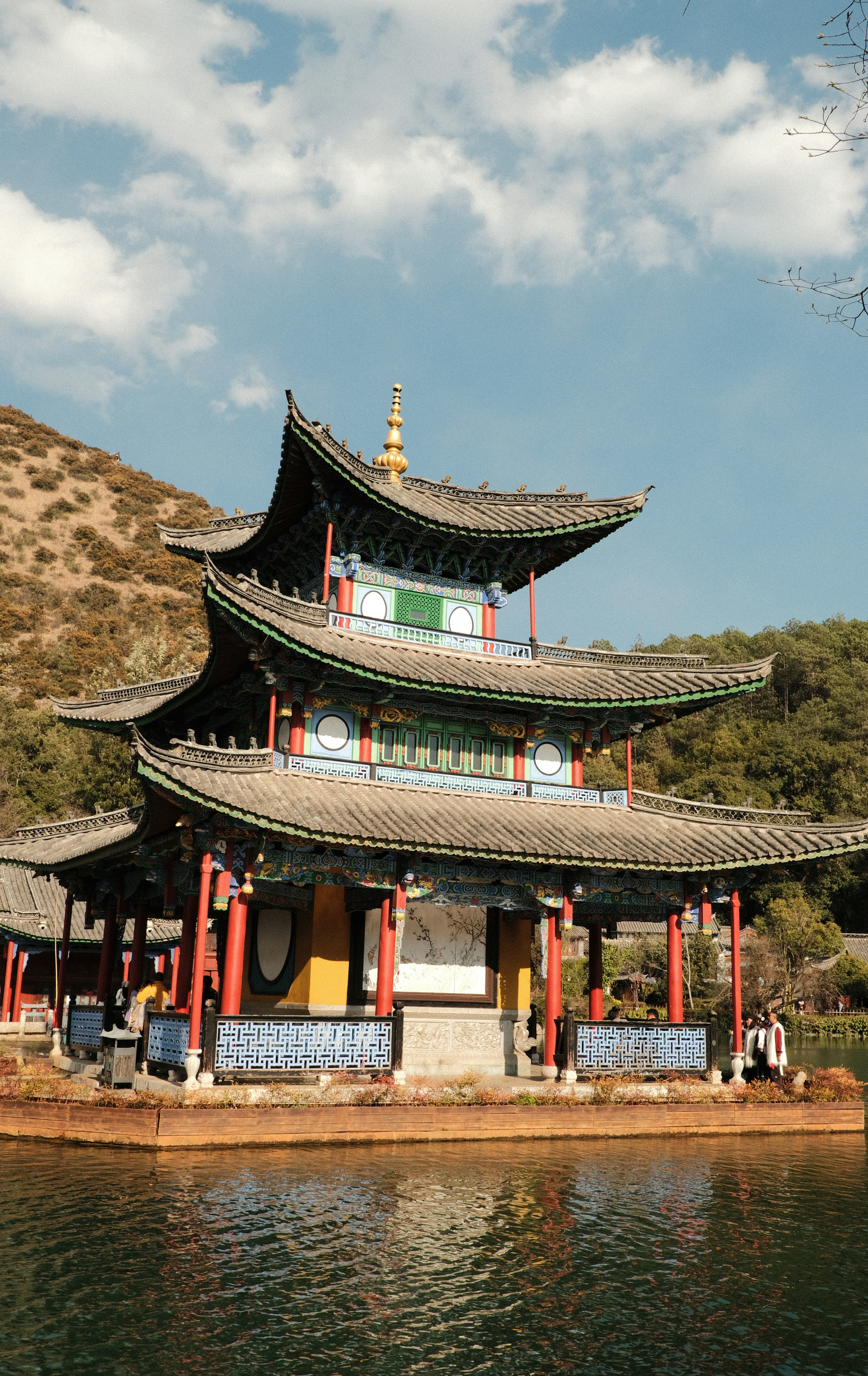 Zen Pagoda on Water: A Tranquil Tiers-of-Temple by the Shore