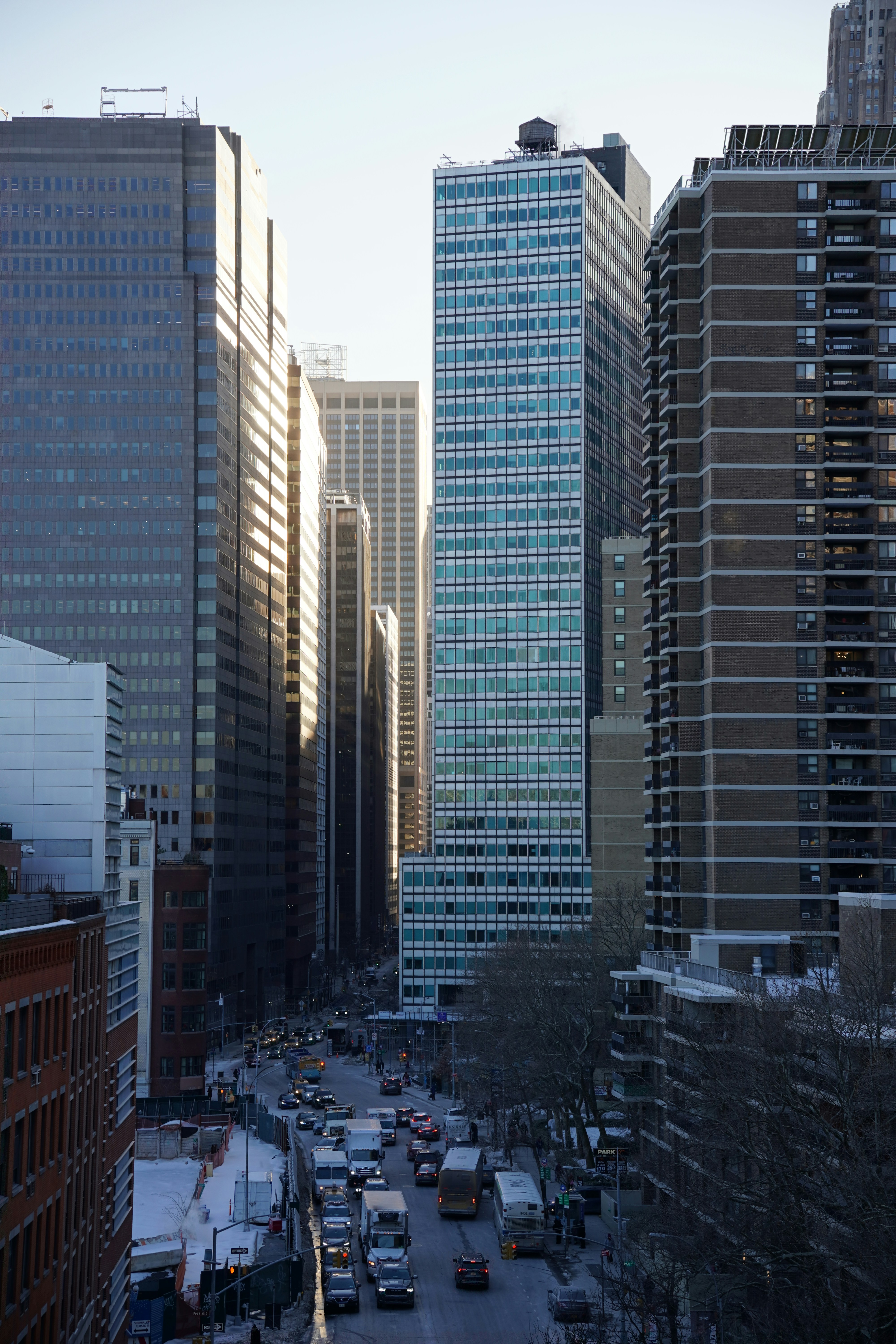 City Pulse: Morning Light Between Tower Rows