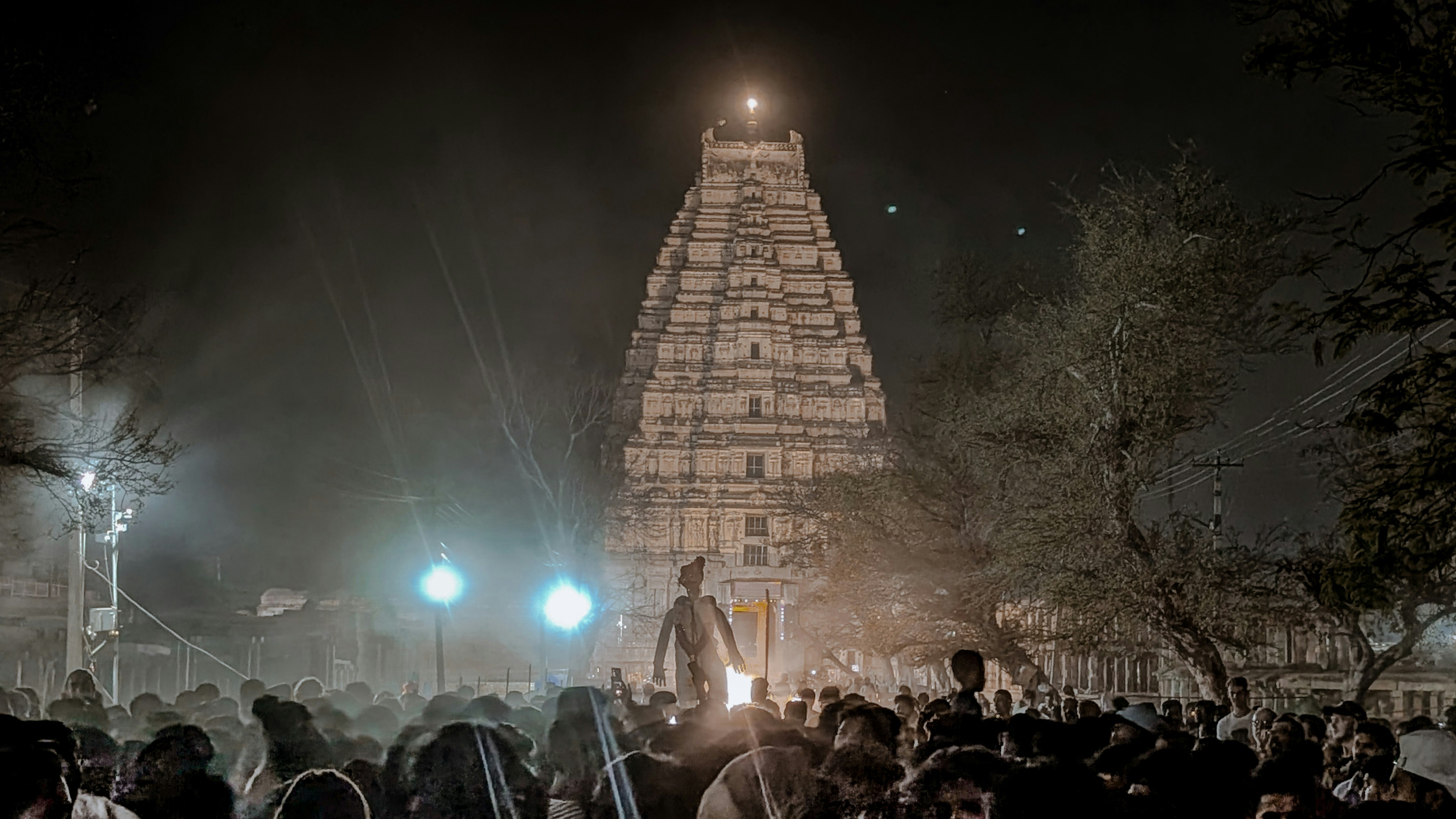 Shadows and Spotlight at the Temple Tower