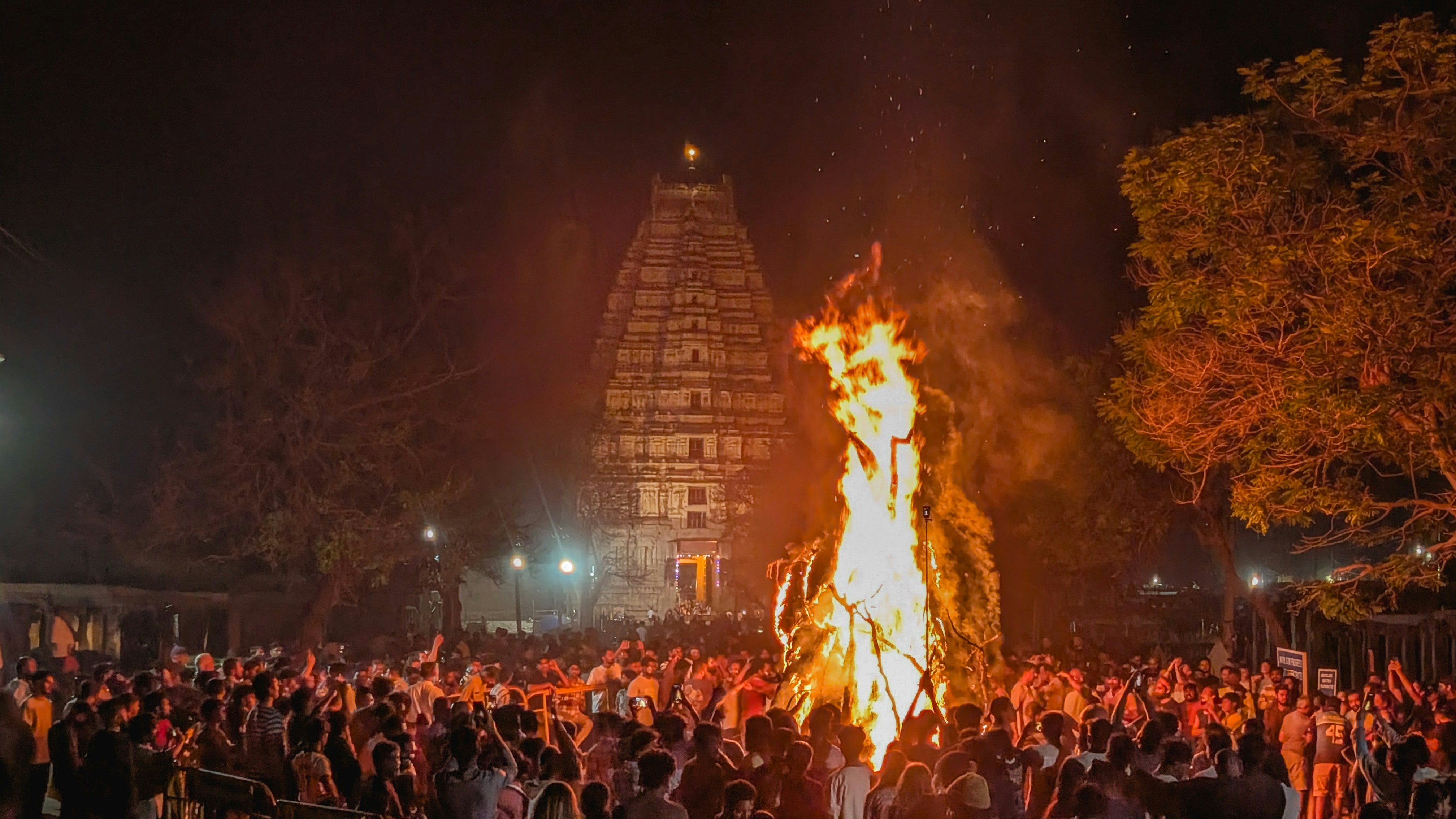 Flaming Pilgrim's Tower: Night Carnival at the Temple