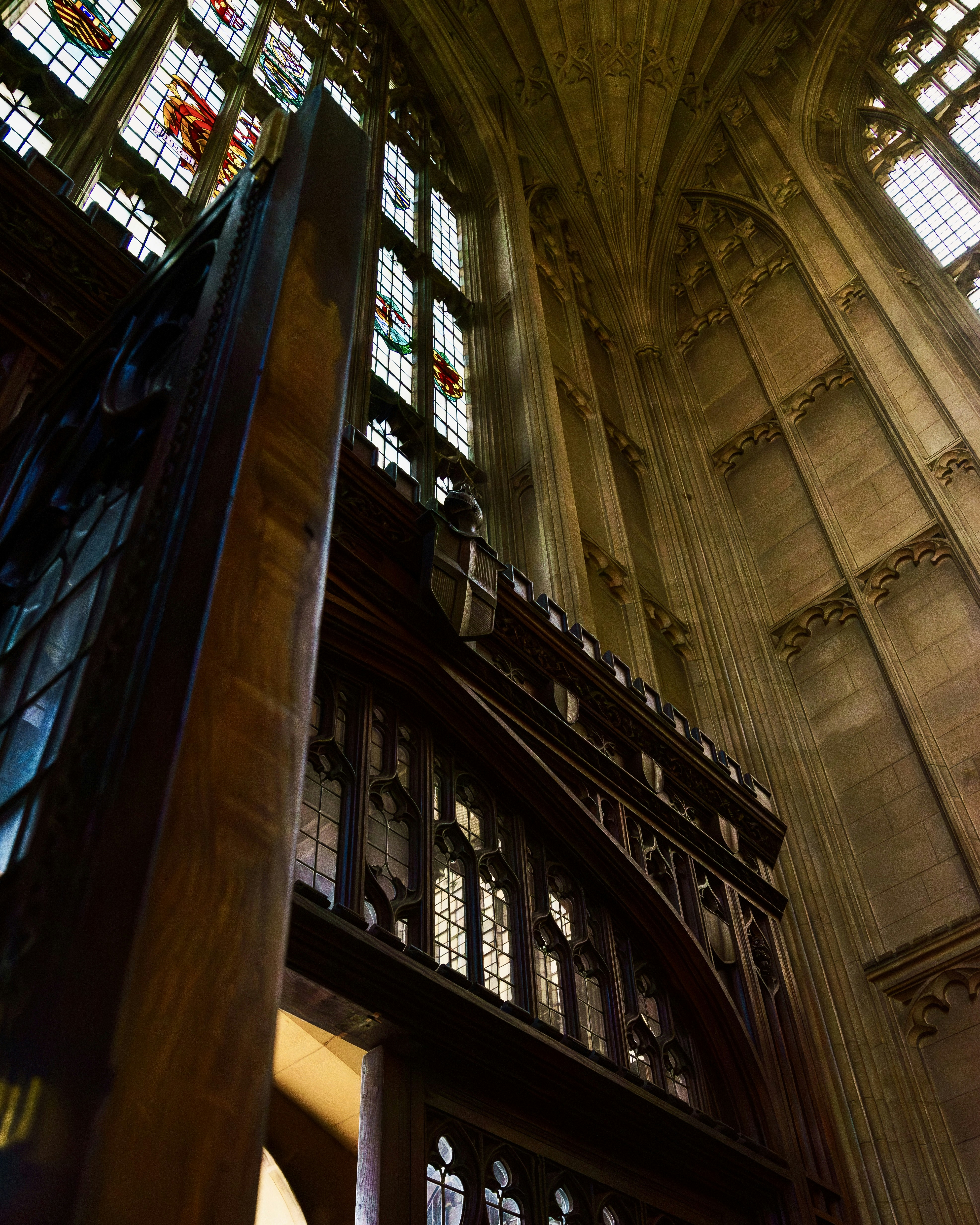 Cathedral Fragments: Vertical Arcs and Ornate Windows