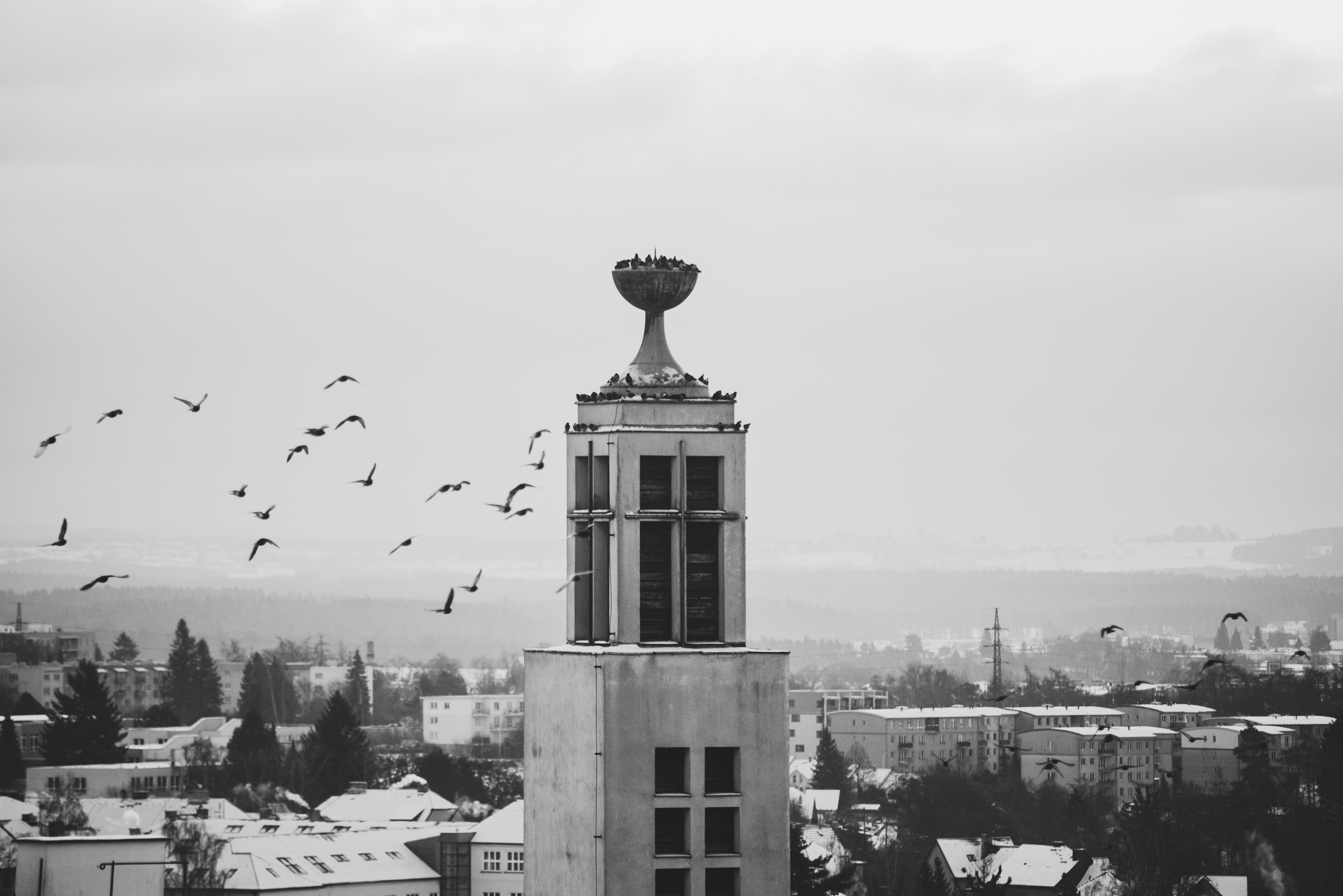 A Silent Crown: The Tower's Winged Quiet over the City