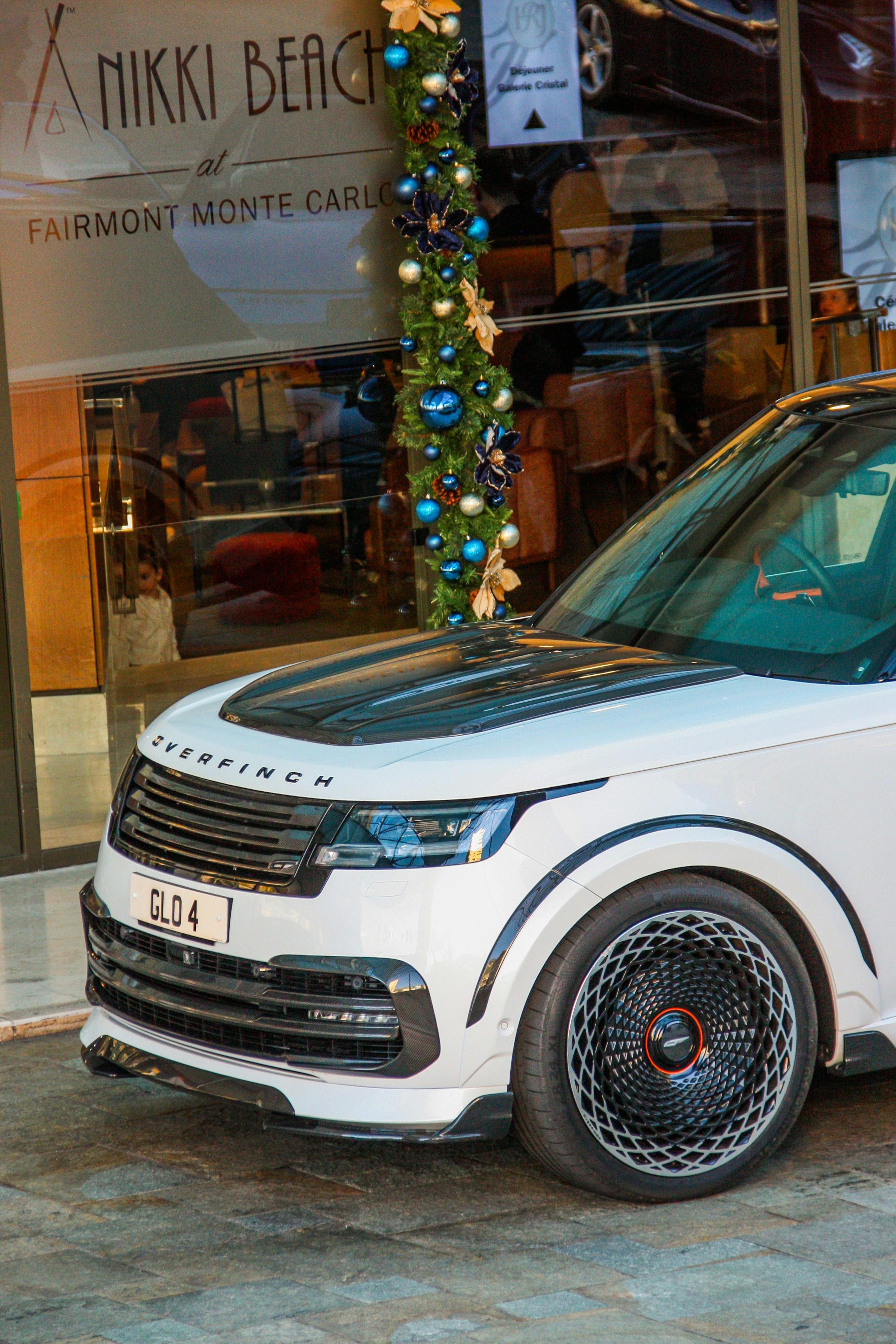 Monochrome Grille Meets Holiday Sparkle
