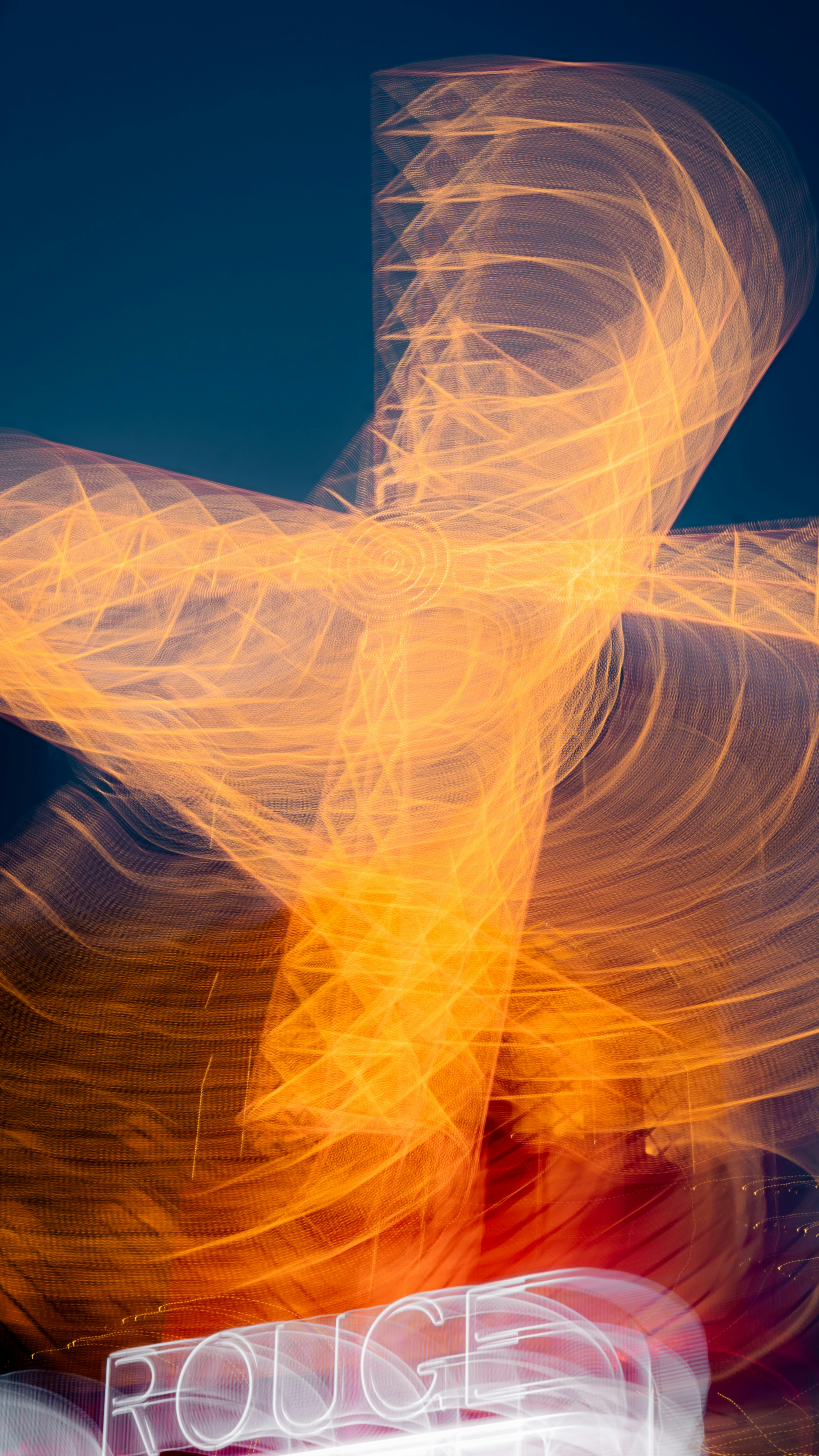 Vortex of Light: A Night-Lit Spiral in Motion