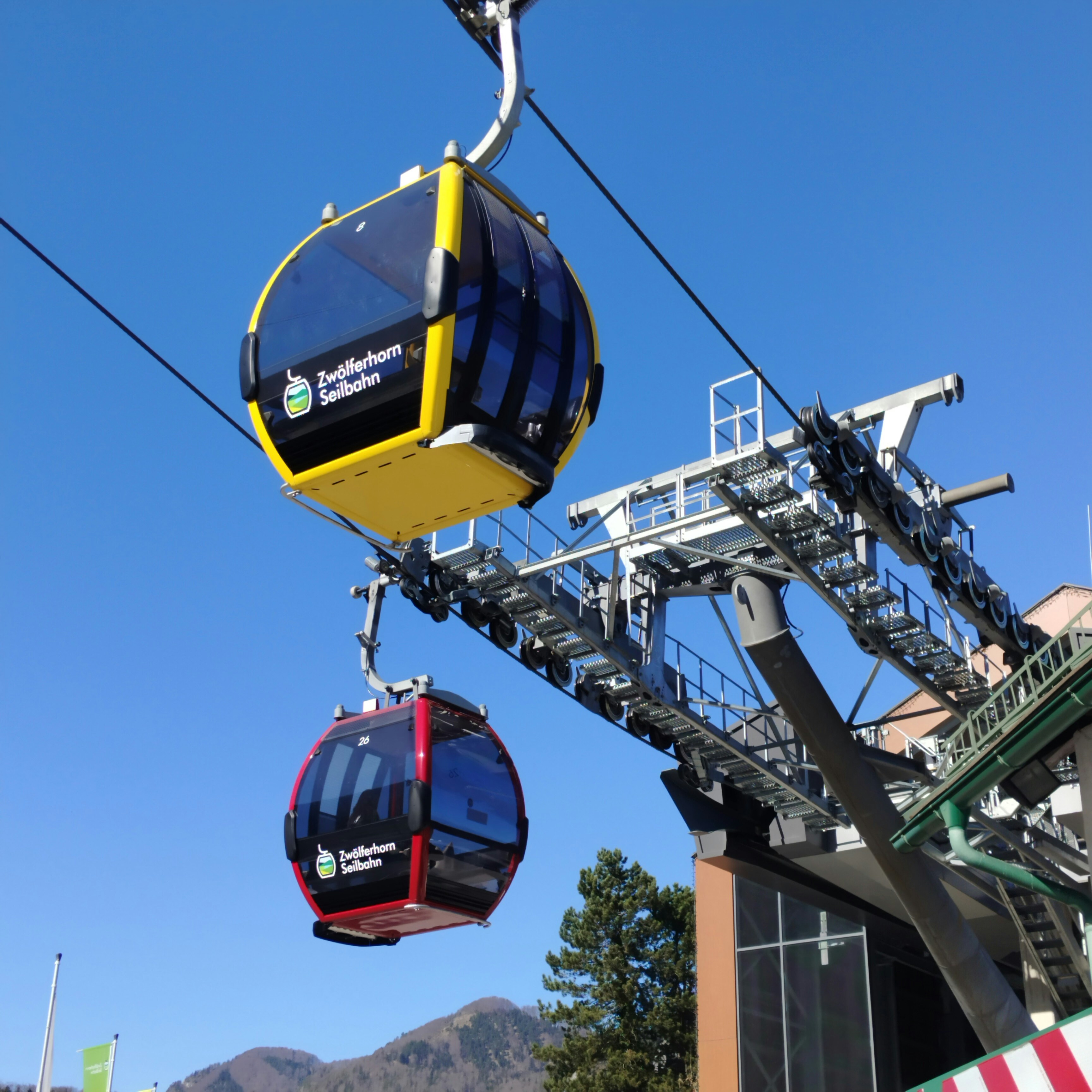 Ringing Above the Peaks: A Glimpse of Alpine Cable Cars in Motion