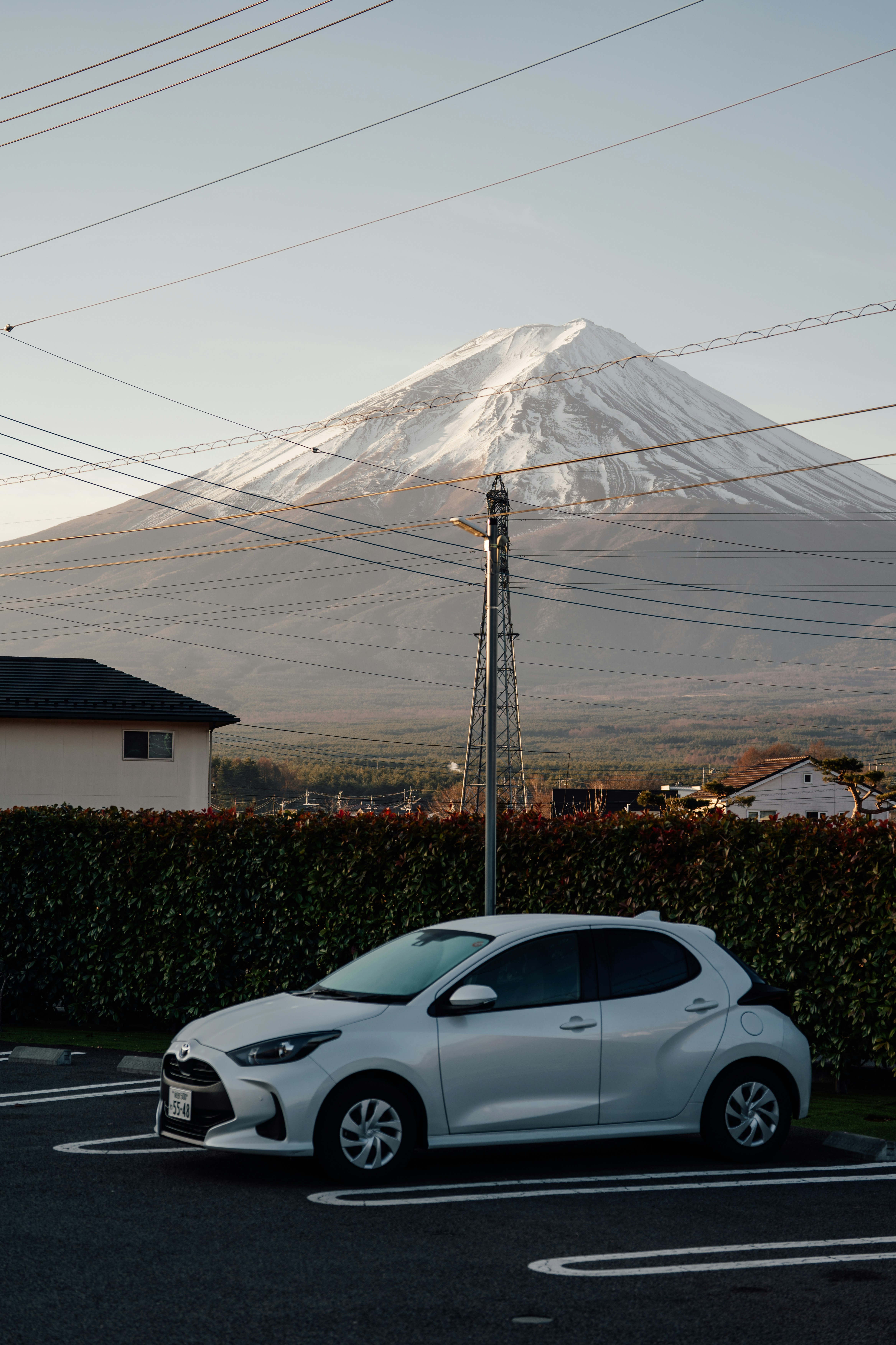Snow Peak Beyond the Parking Lot