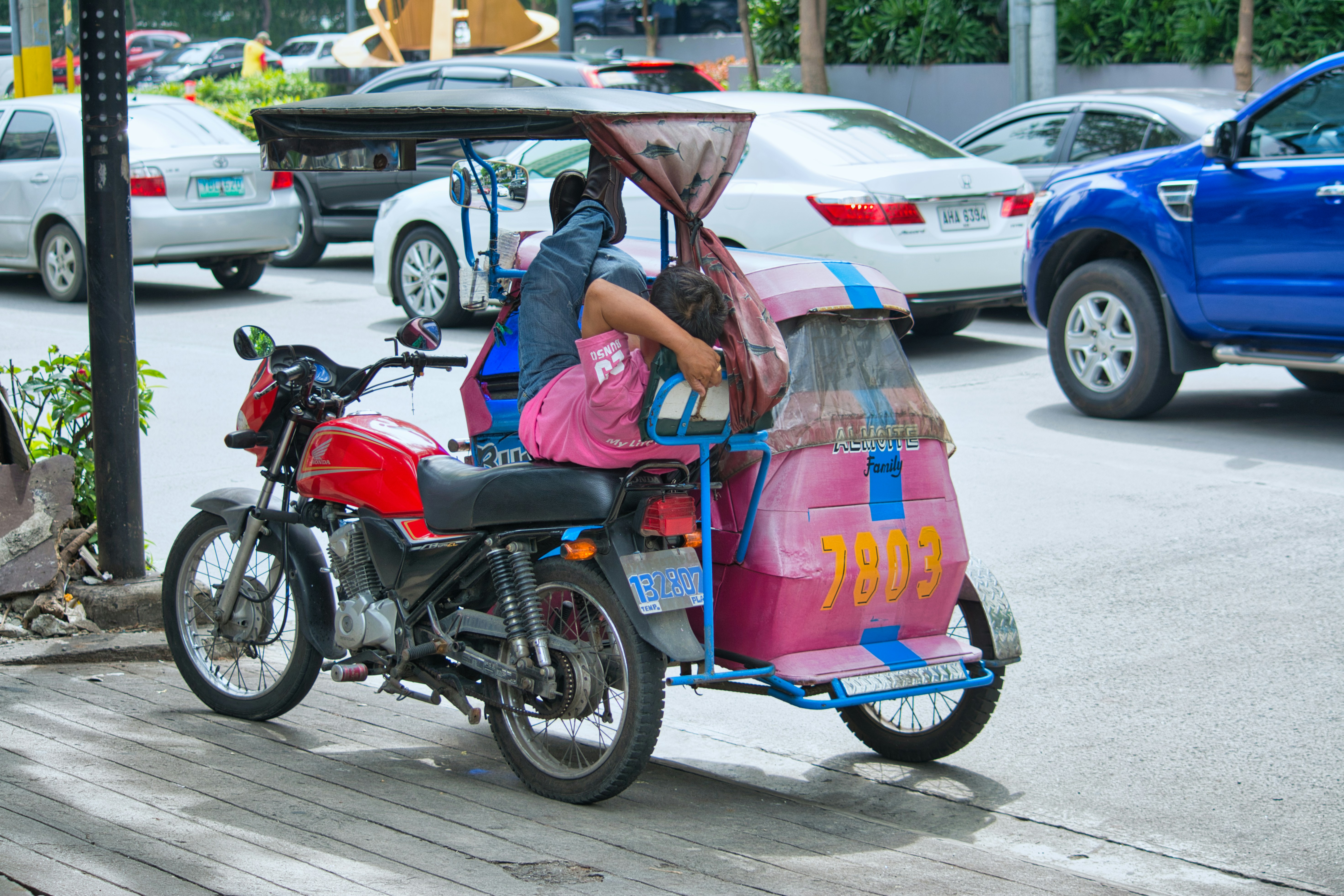 Colorful Tuk-Tuk Hideaway: Rider in Transit