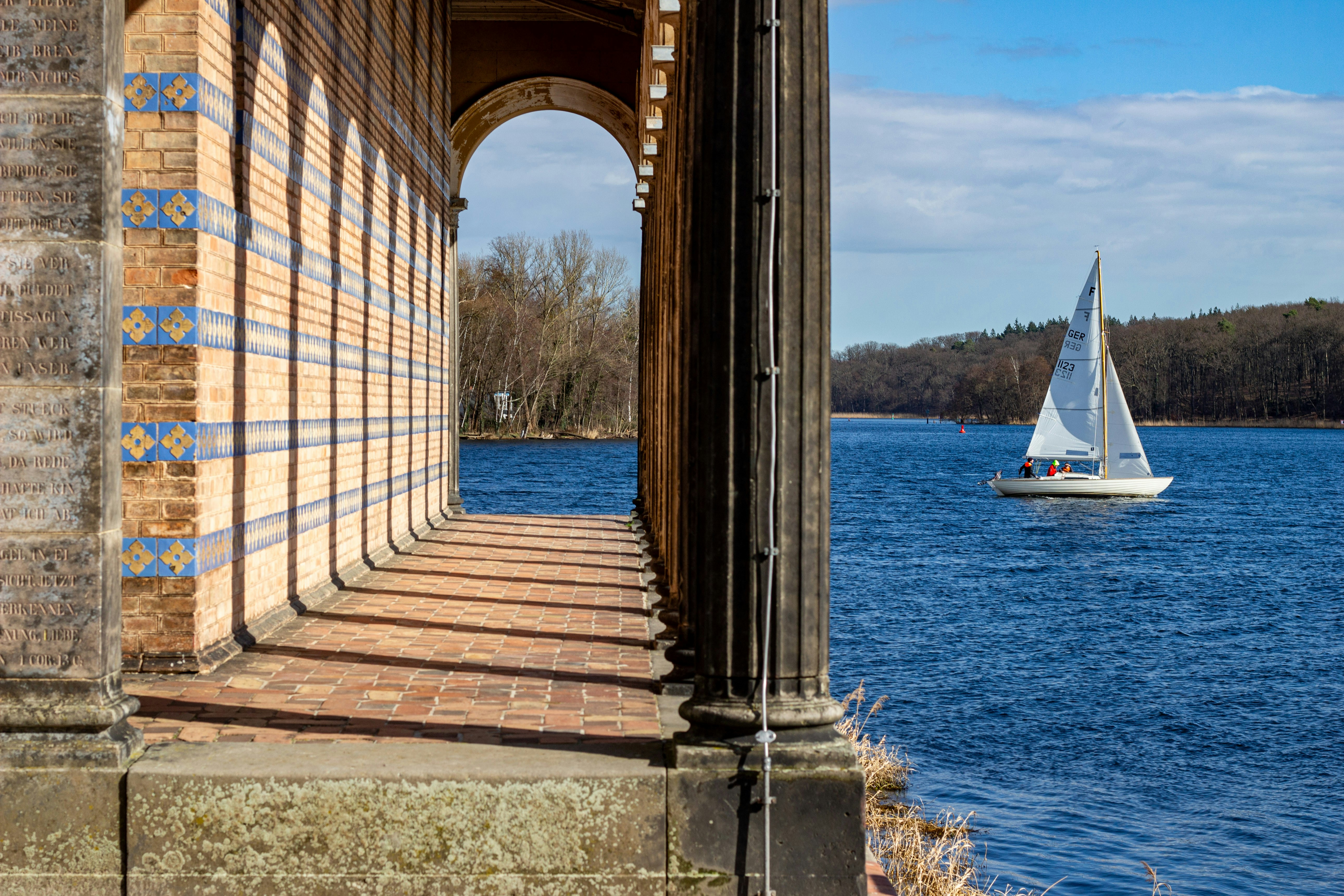 Lighthouse of Columns: A Quiet Waterside Gaze