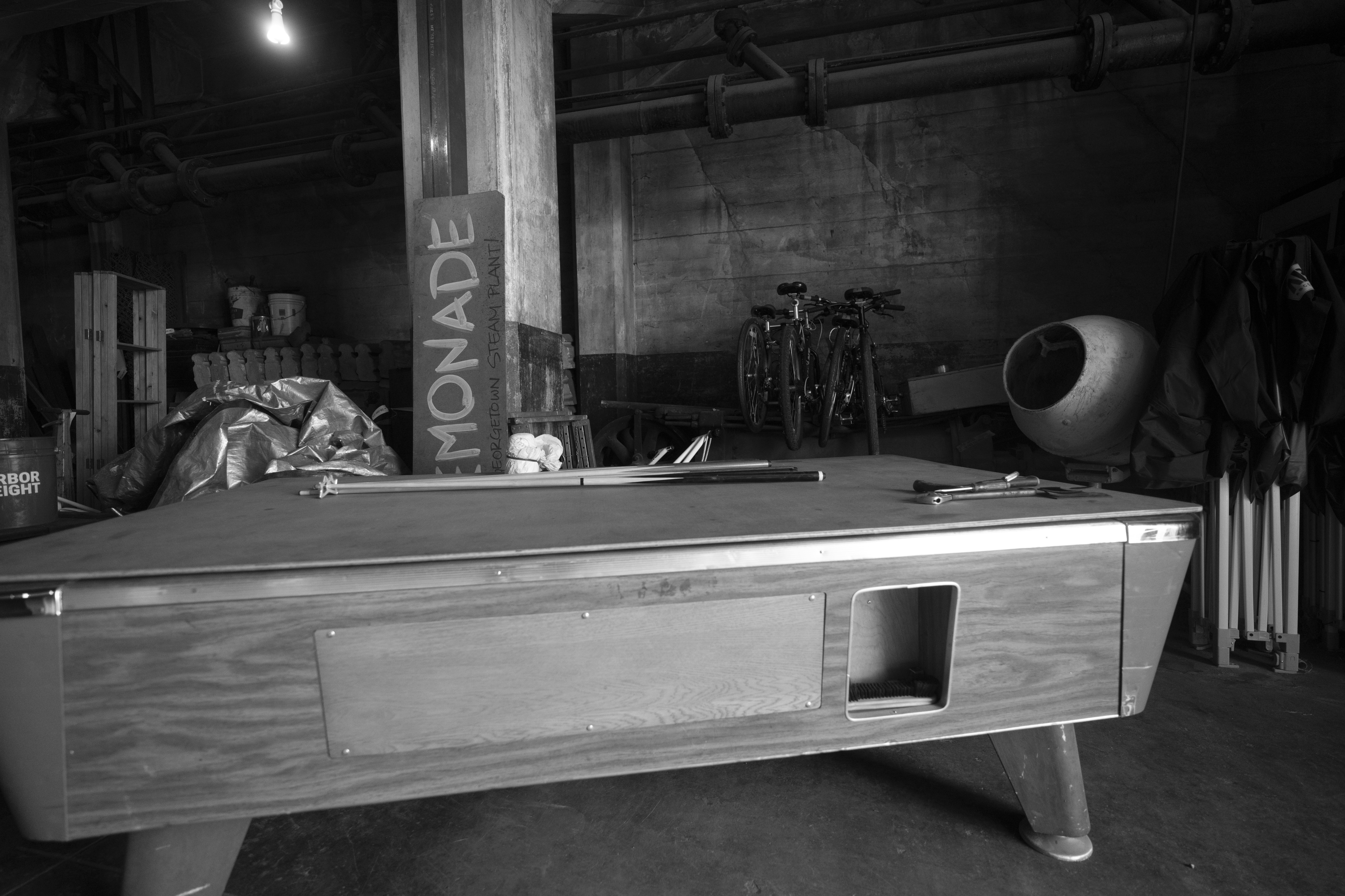 Undercurrents of a Game Room: A Passthrough of a Foosball Table in a Warehouse